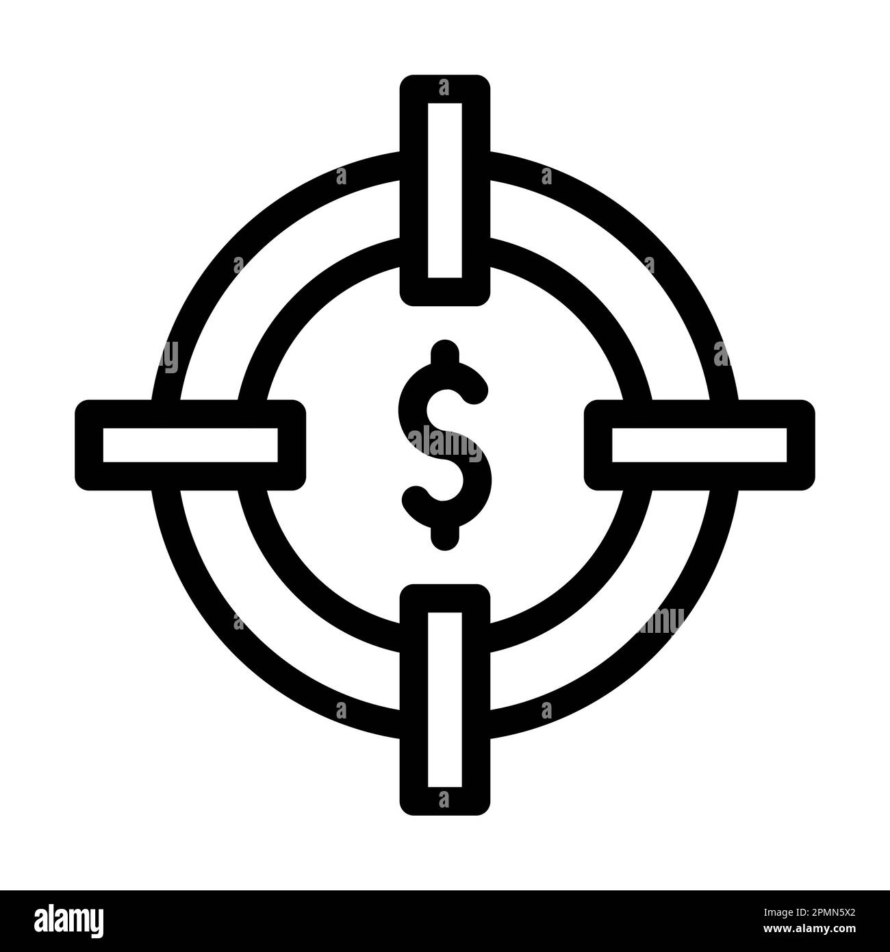 Target Vector Thick Line Icon For Personal And Commercial Use Stock Photo - Alamy