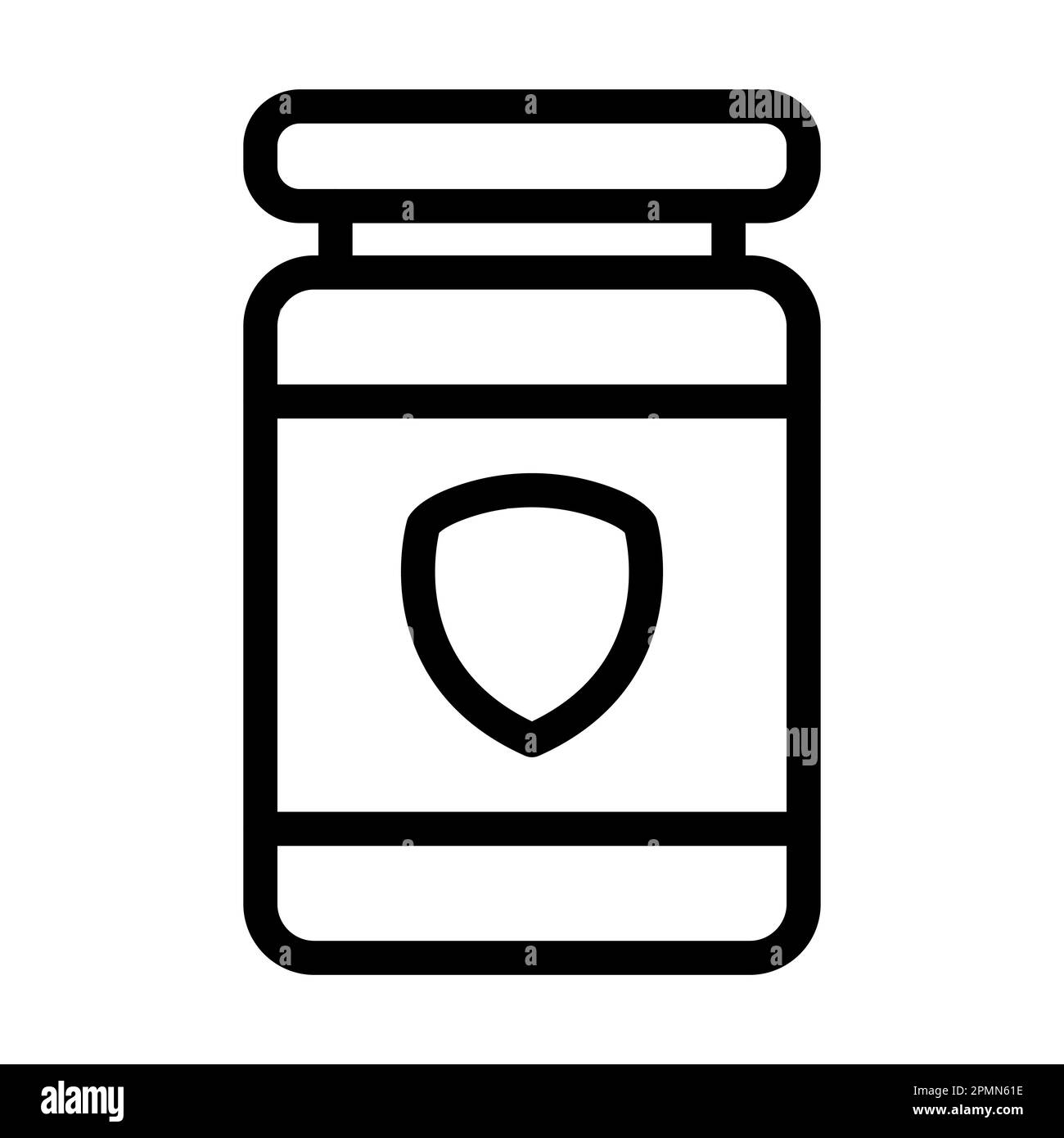 Protein Vector Thick Line Icon For Personal And Commercial Use Stock ...