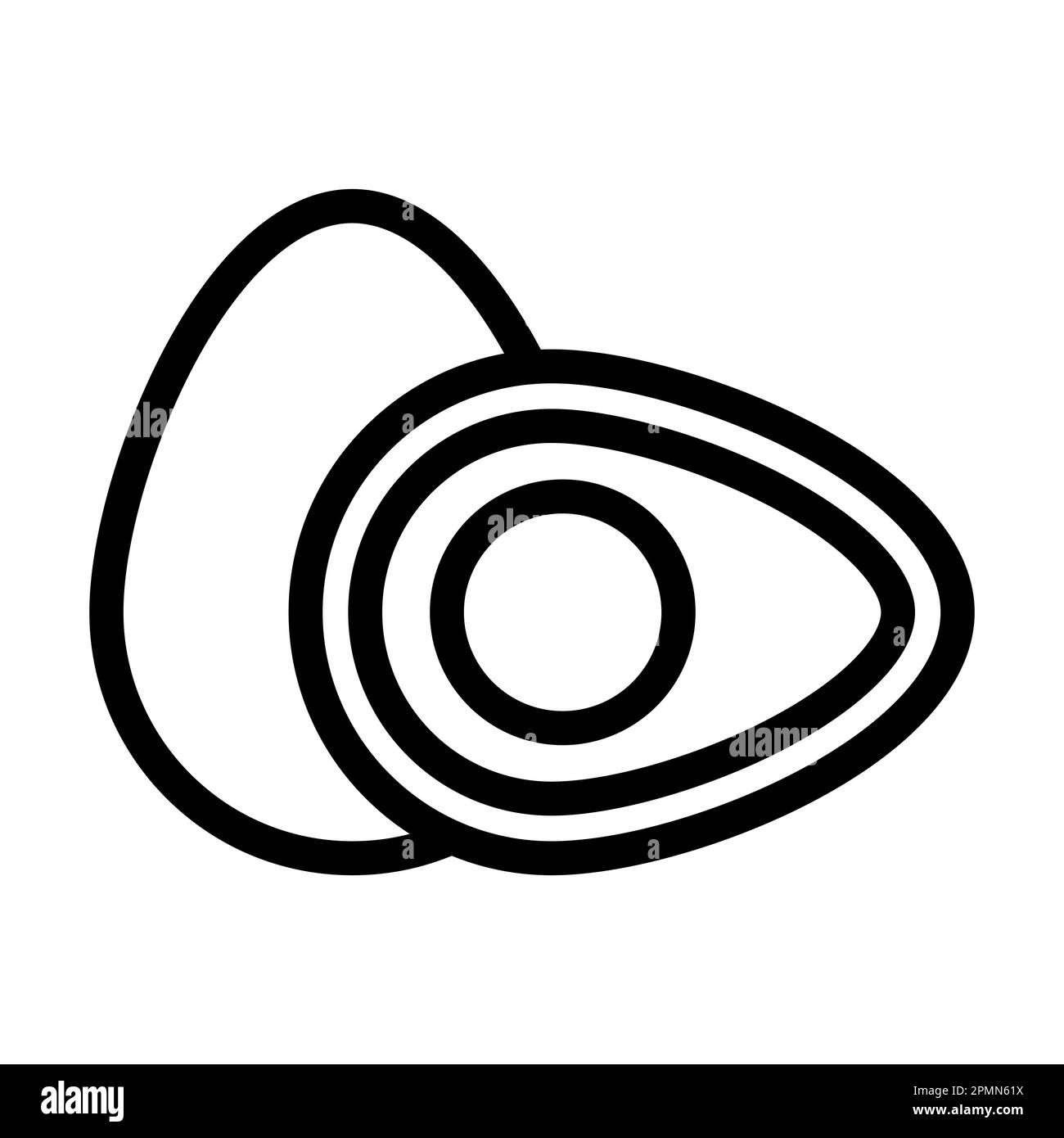 Boiled Egg Vector Thick Line Icon For Personal And Commercial Use Stock Photo - Alamy