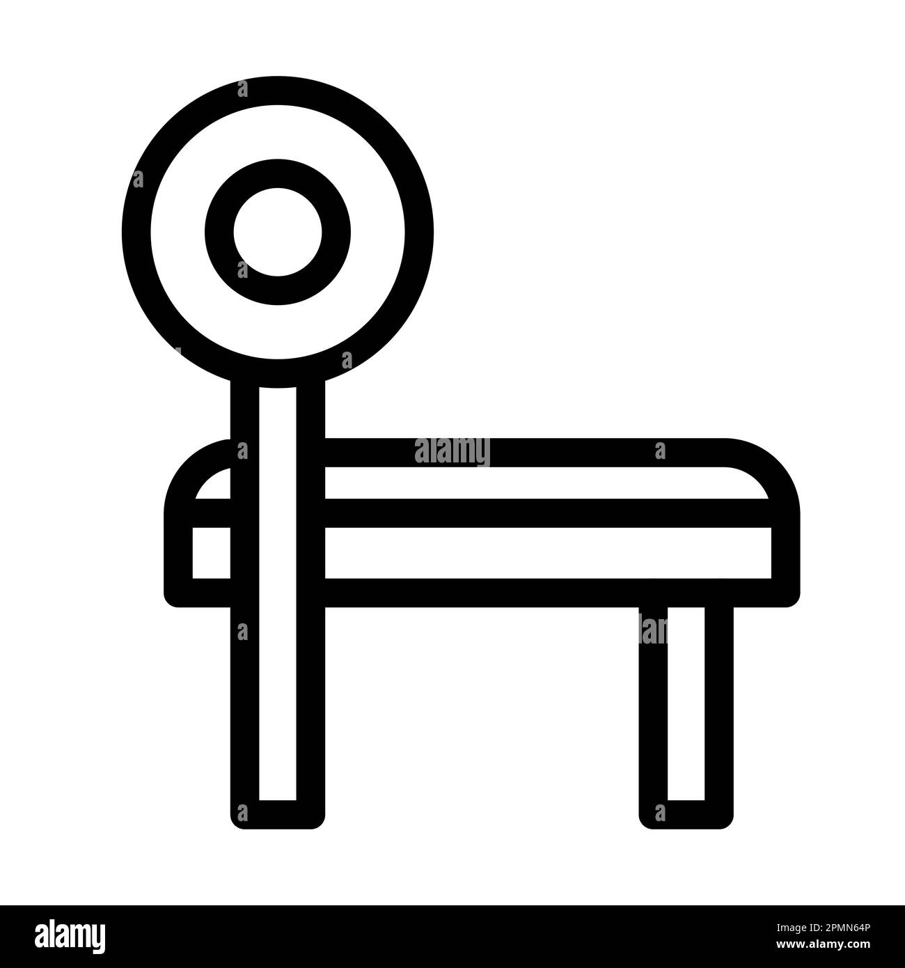 Bench Vector Thick Line Icon For Personal And Commercial Use Stock Photo - Alamy