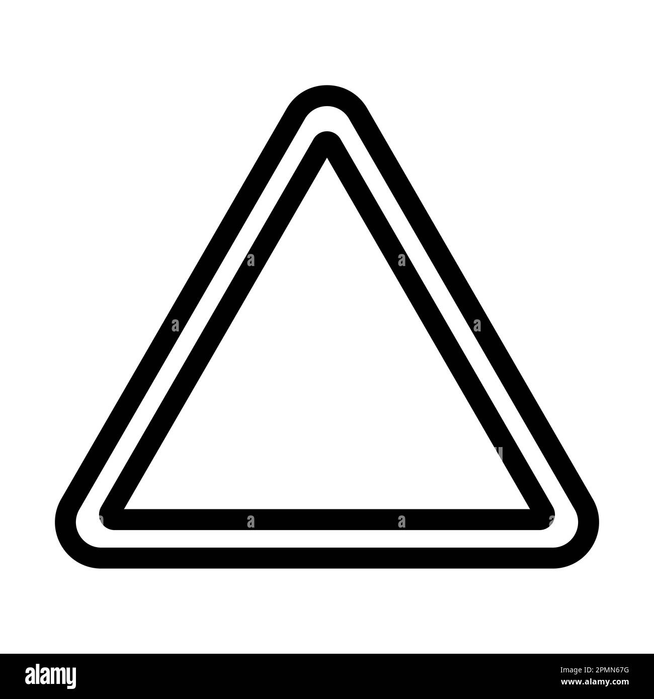 Triangle Vector Thick Line Icon For Personal And Commercial Use Stock ...