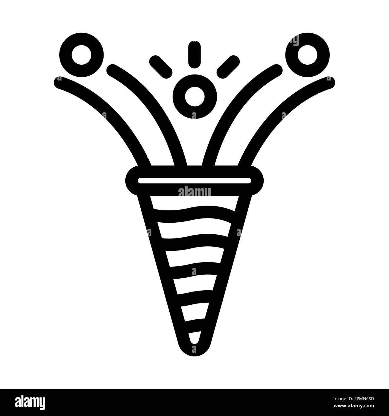 Confetti Vector Thick Line Icon For Personal And Commercial Use Stock ...