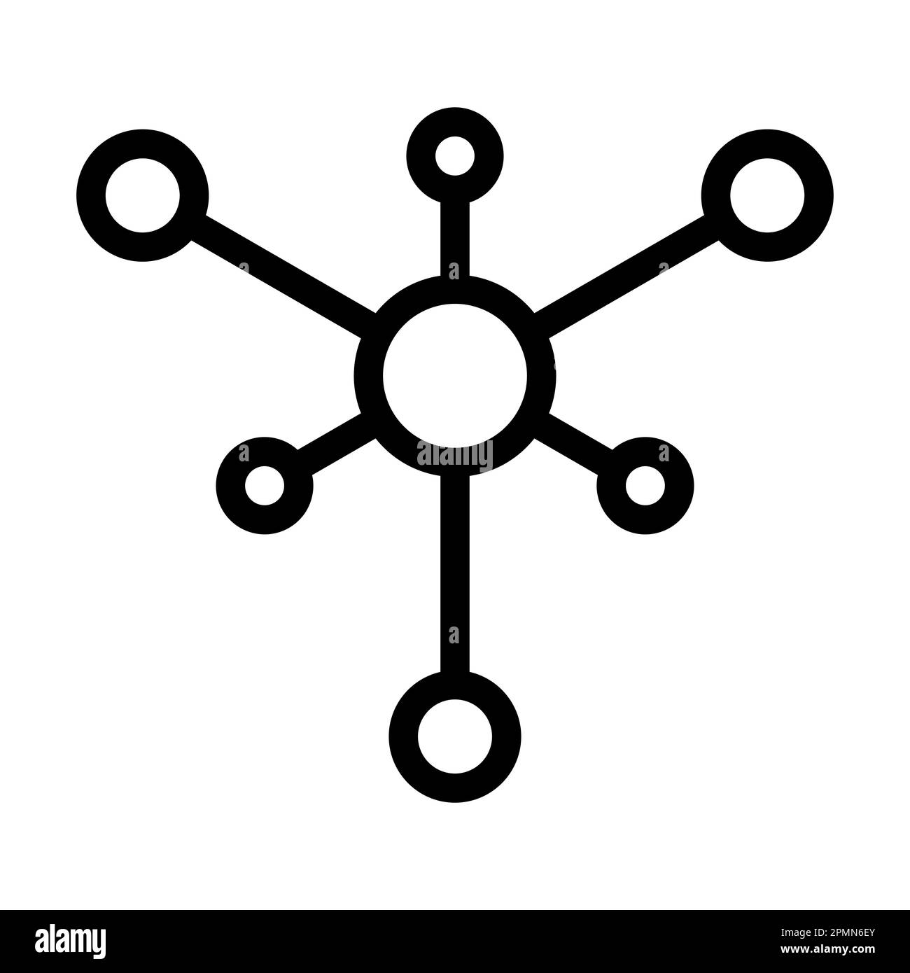 Network Vector Thick Line Icon For Personal And Commercial Use Stock