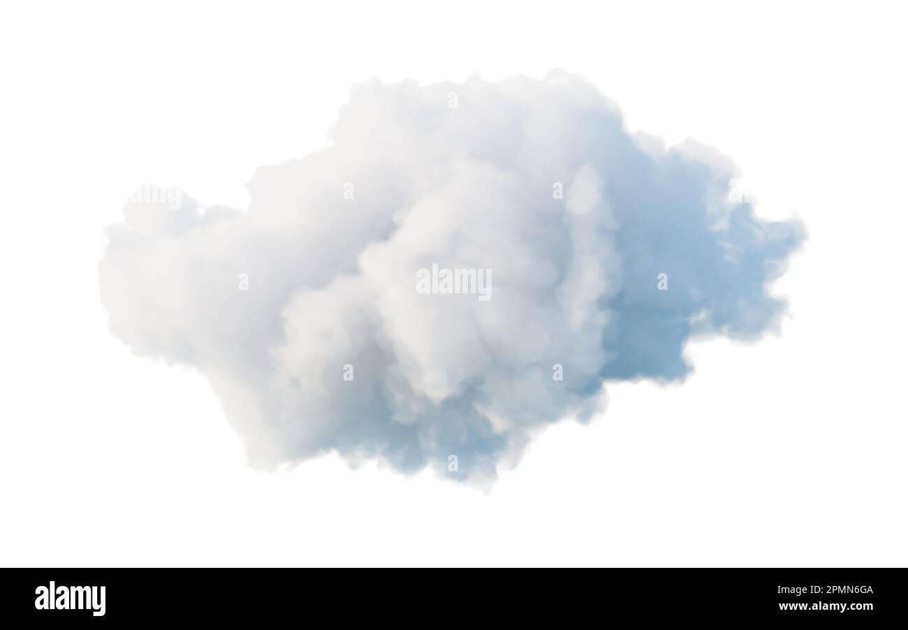 Cloud on white background, 3d rendering. Digital drawing Stock Photo ...