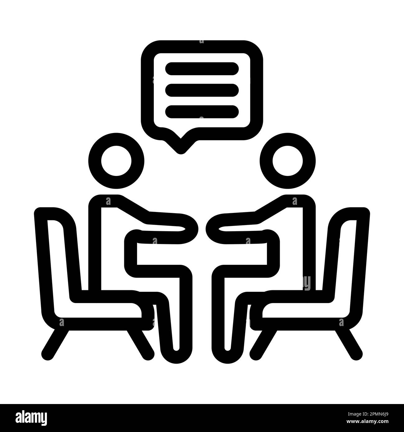 Meeting Vector Thick Line Icon For Personal And Commercial Use Stock ...