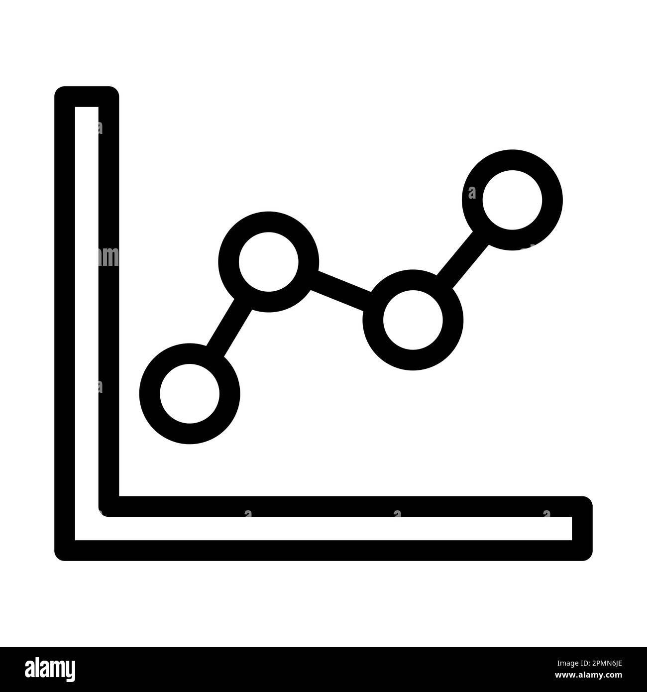 Line Chart Vector Thick Line Icon For Personal And Commercial Use Stock ...