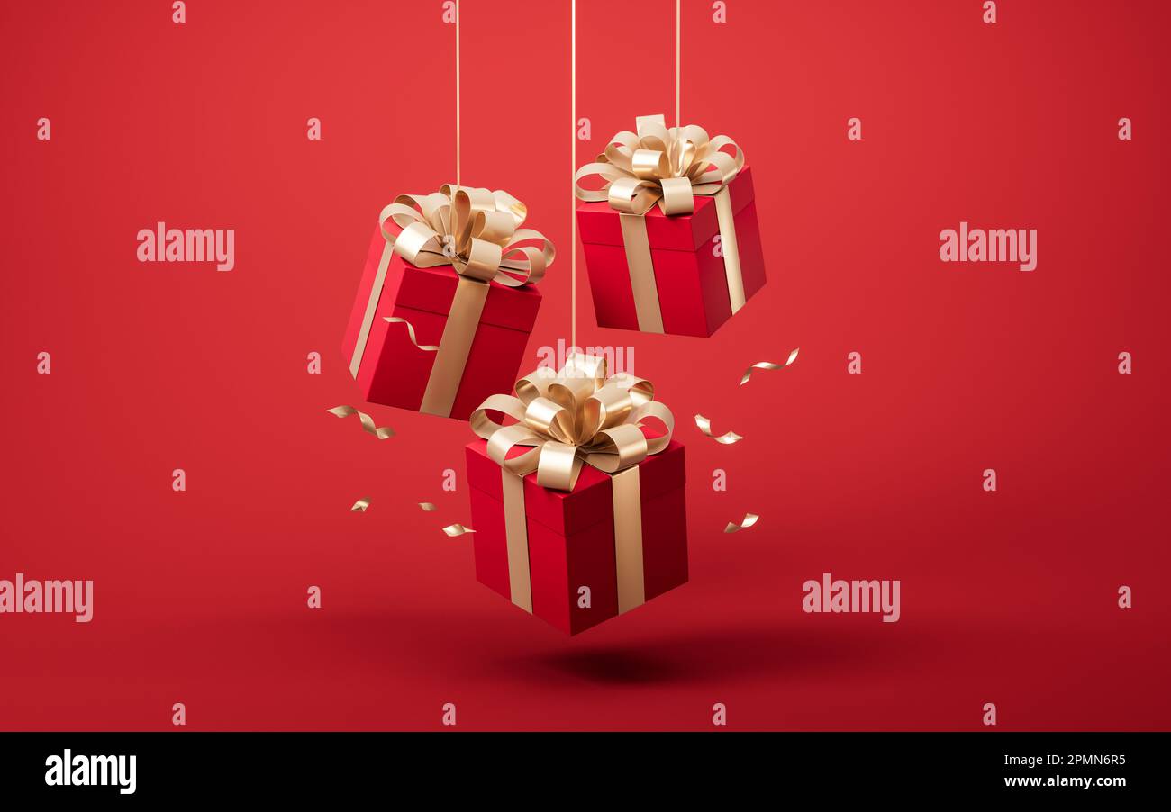 Gift box, festival and celebration, 3d rendering. Digital drawing Stock ...