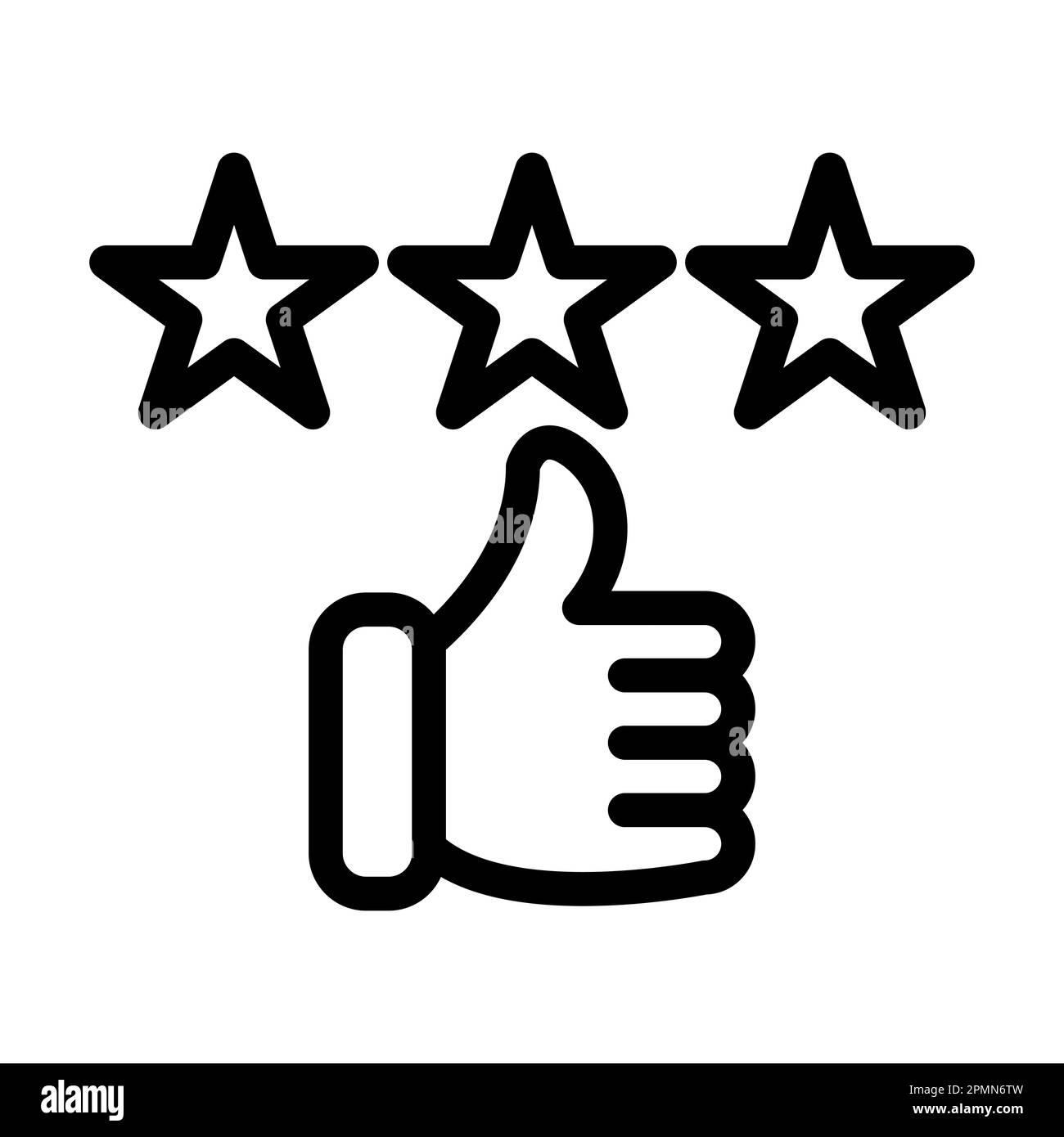 Good Review Vector Thick Line Icon For Personal And Commercial Use ...