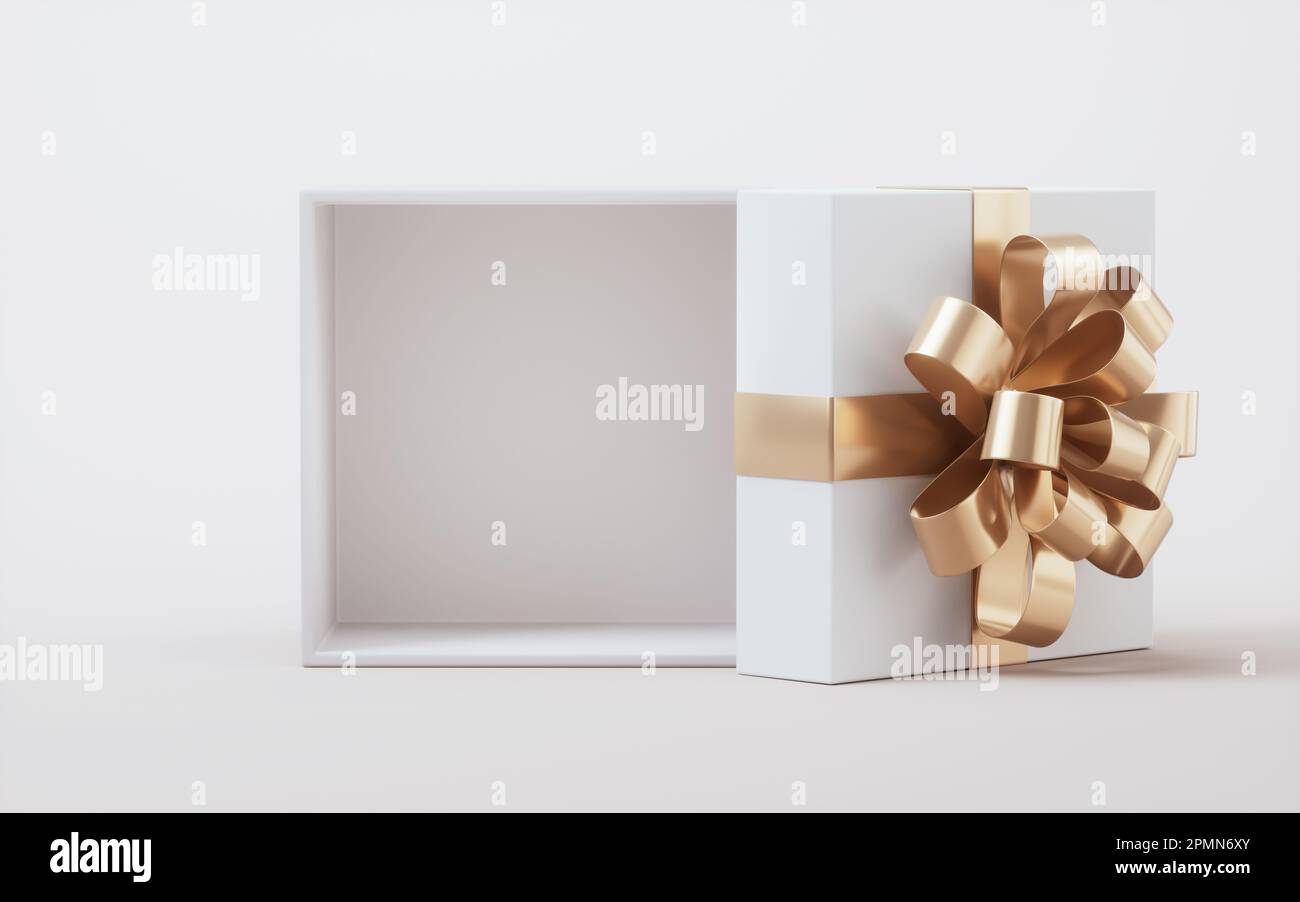 Opening gift box, festivals and celebrations, 3d rendering. Digital ...