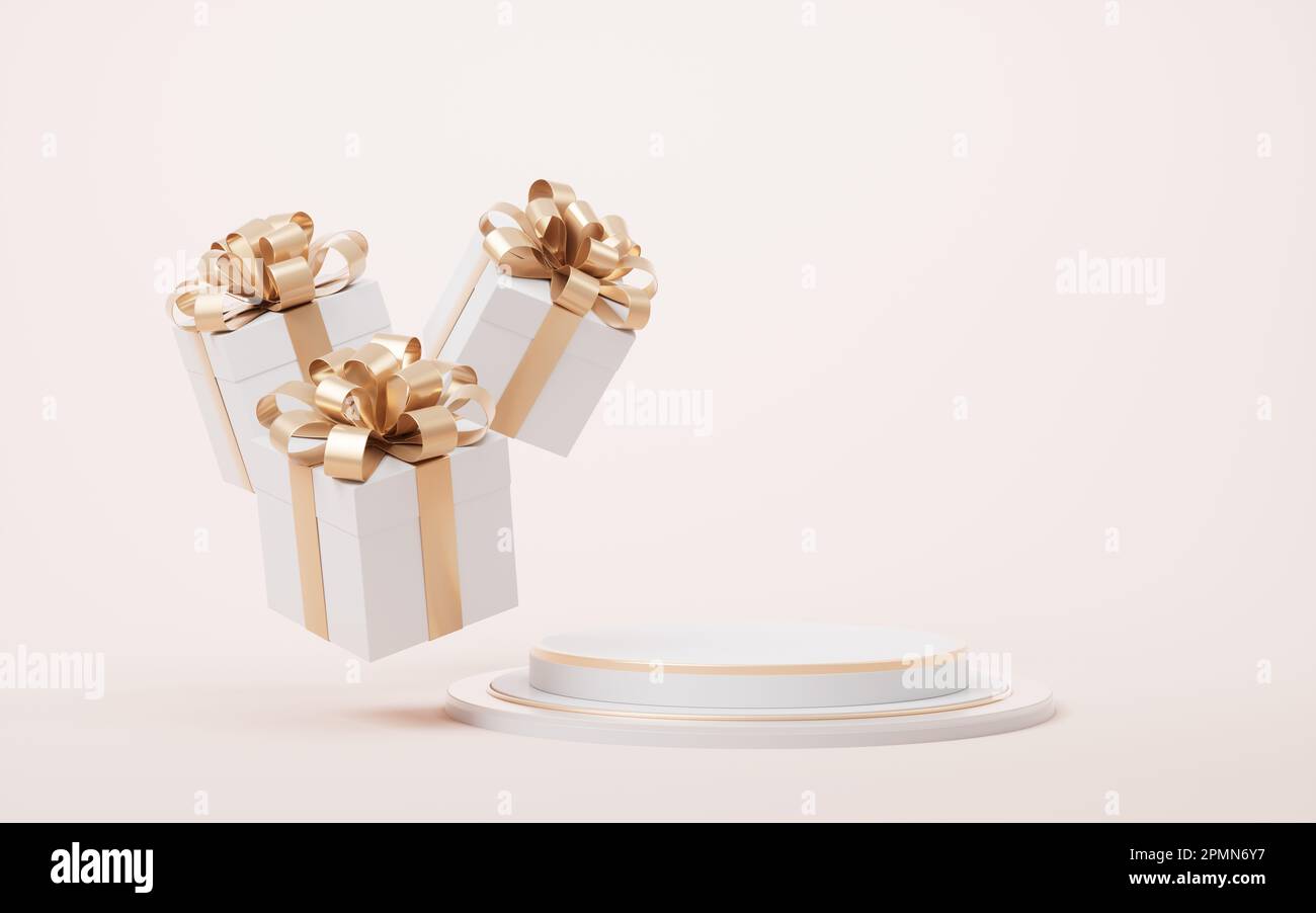 Gift box, festival and celebration, 3d rendering. Digital drawing Stock ...