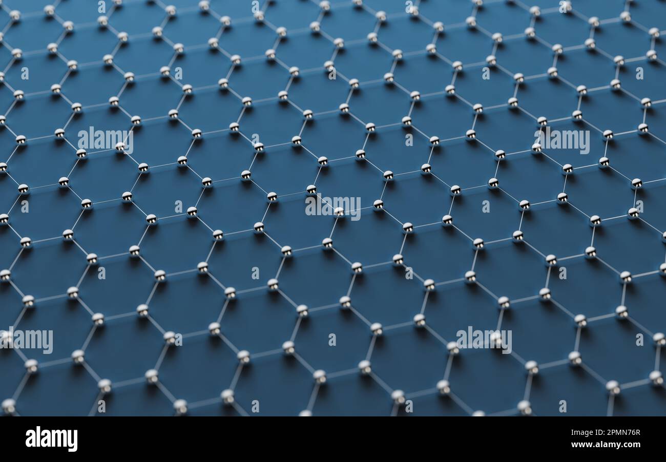 Hexagonal structure background, 3d rendering. Digital drawing Stock ...