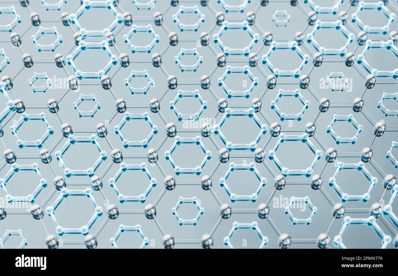 Hexagonal structure background, 3d rendering. Digital drawing Stock ...