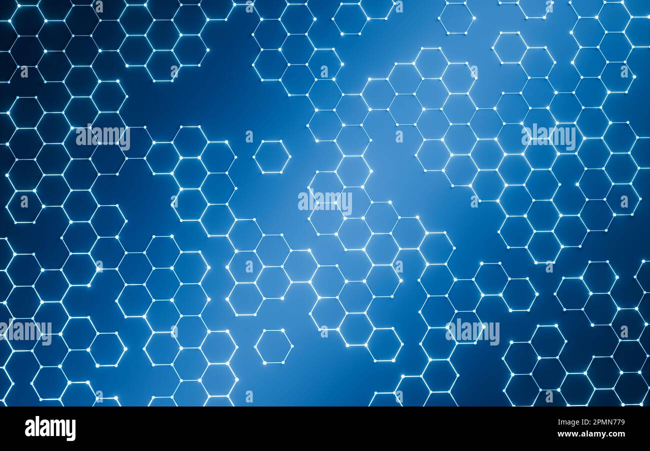 Hexagonal structure background, 3d rendering. Digital drawing Stock ...