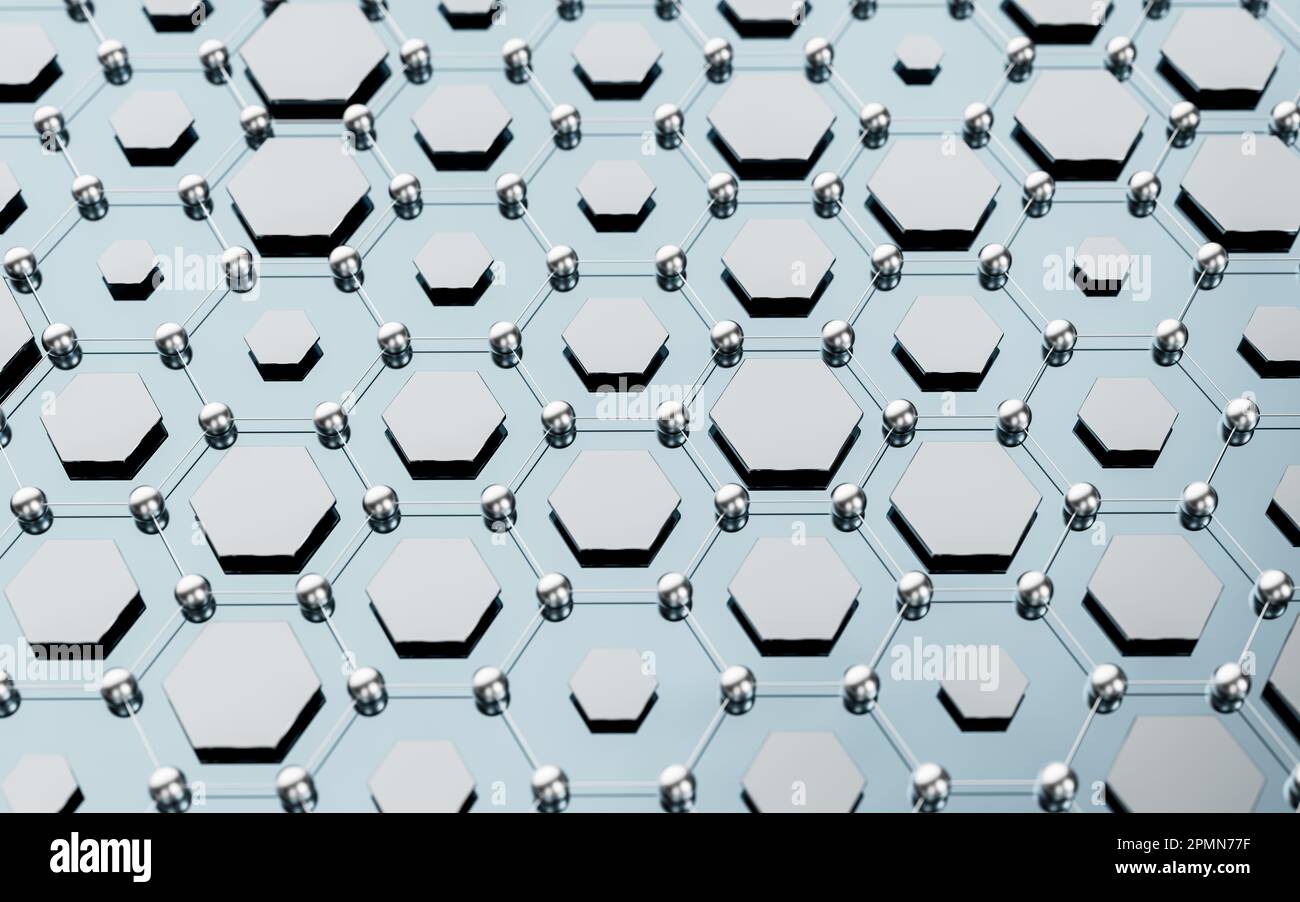 Hexagonal structure background, 3d rendering. Digital drawing Stock ...