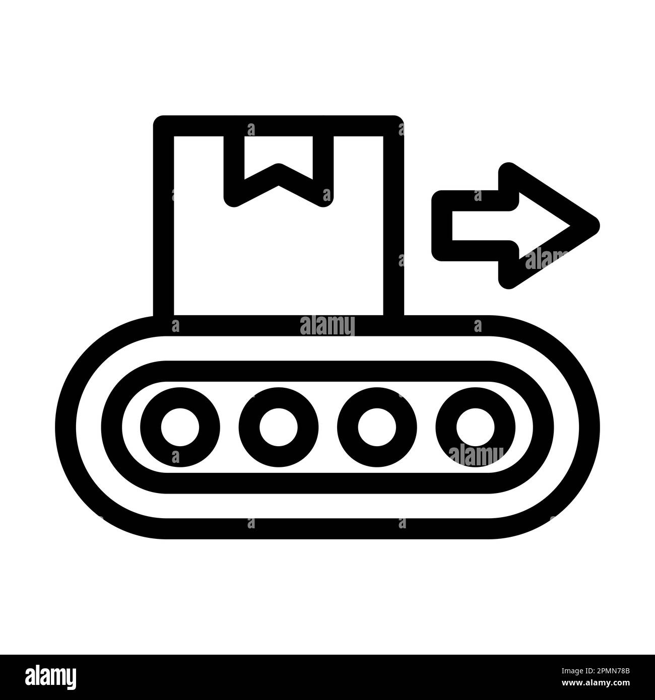 Conveyor Vector Thick Line Icon For Personal And Commercial Use Stock ...