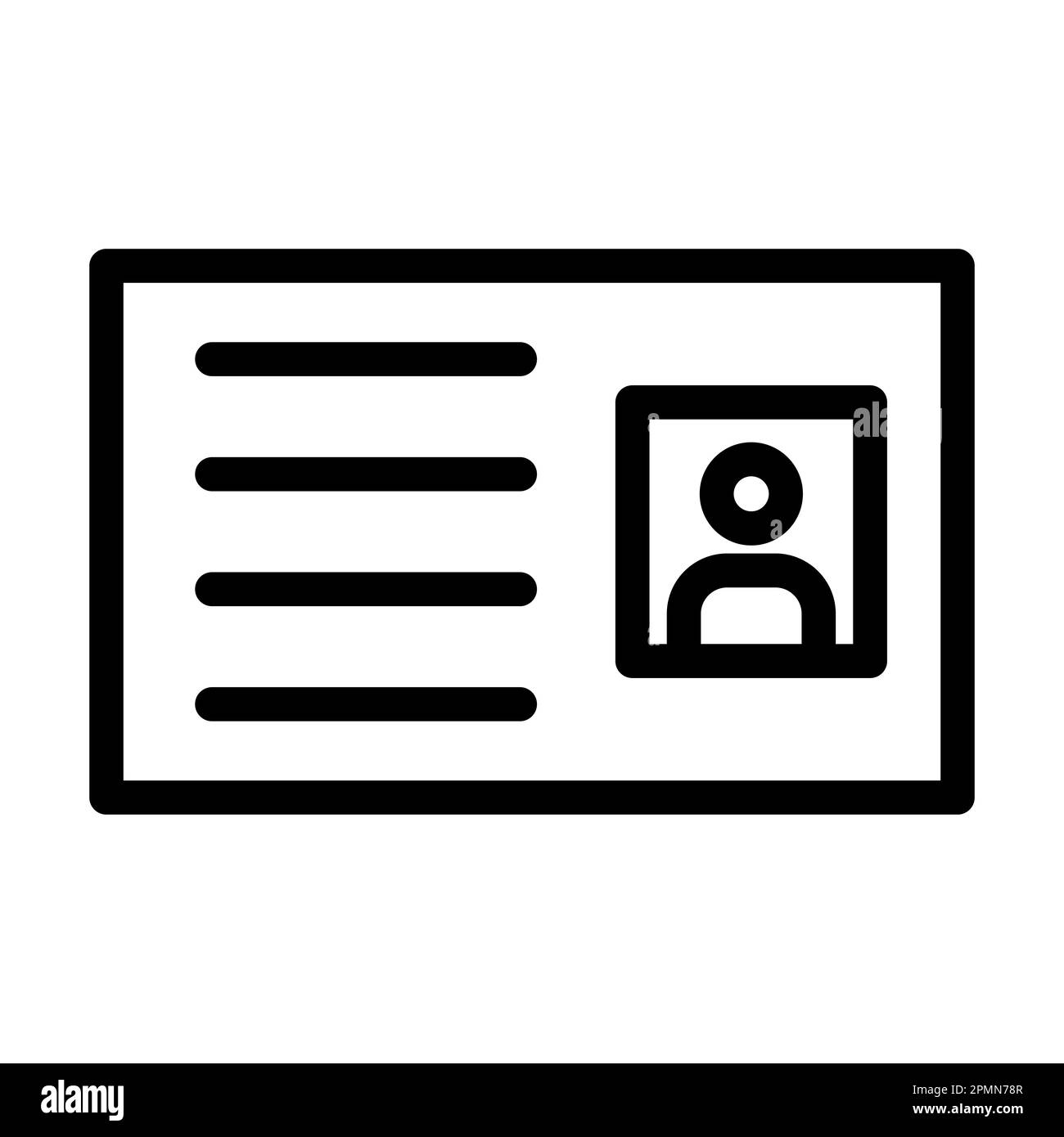 License To Work Vector Thick Line Icon For Personal And Commercial Use ...