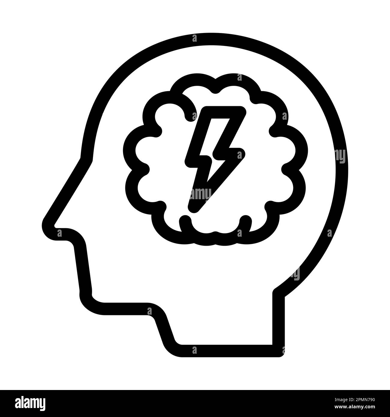 Mind Power Vector Thick Line Icon For Personal And Commercial Use Stock ...