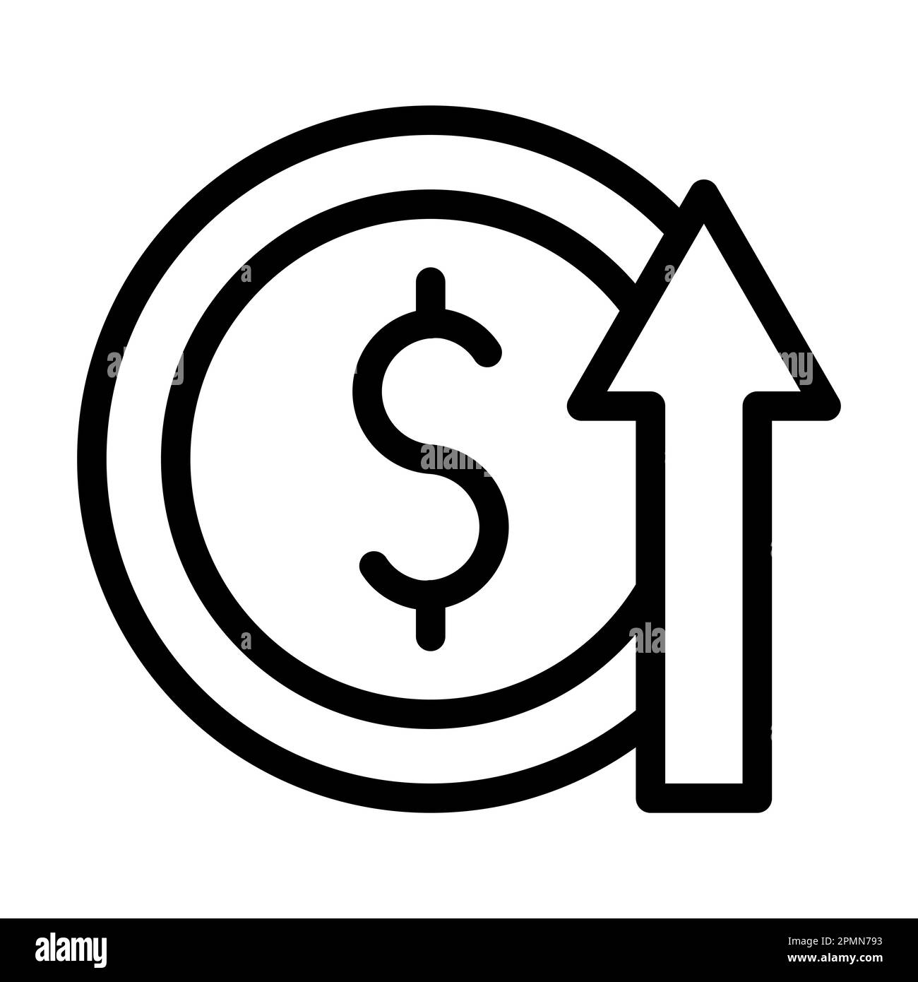 Profitability Vector Thick Line Icon For Personal And Commercial Use ...