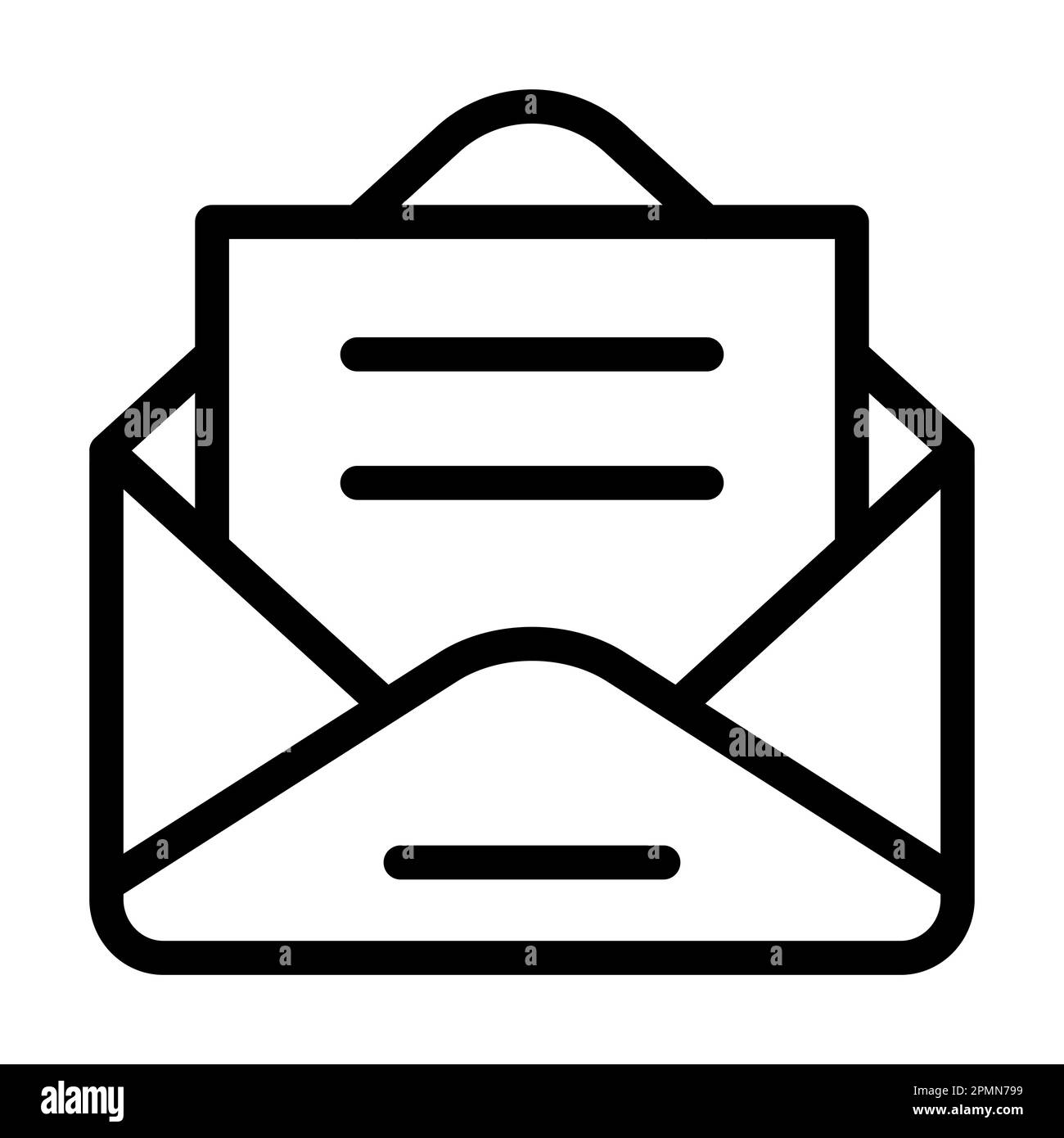 Mailing Vector Thick Line Icon For Personal And Commercial Use Stock ...