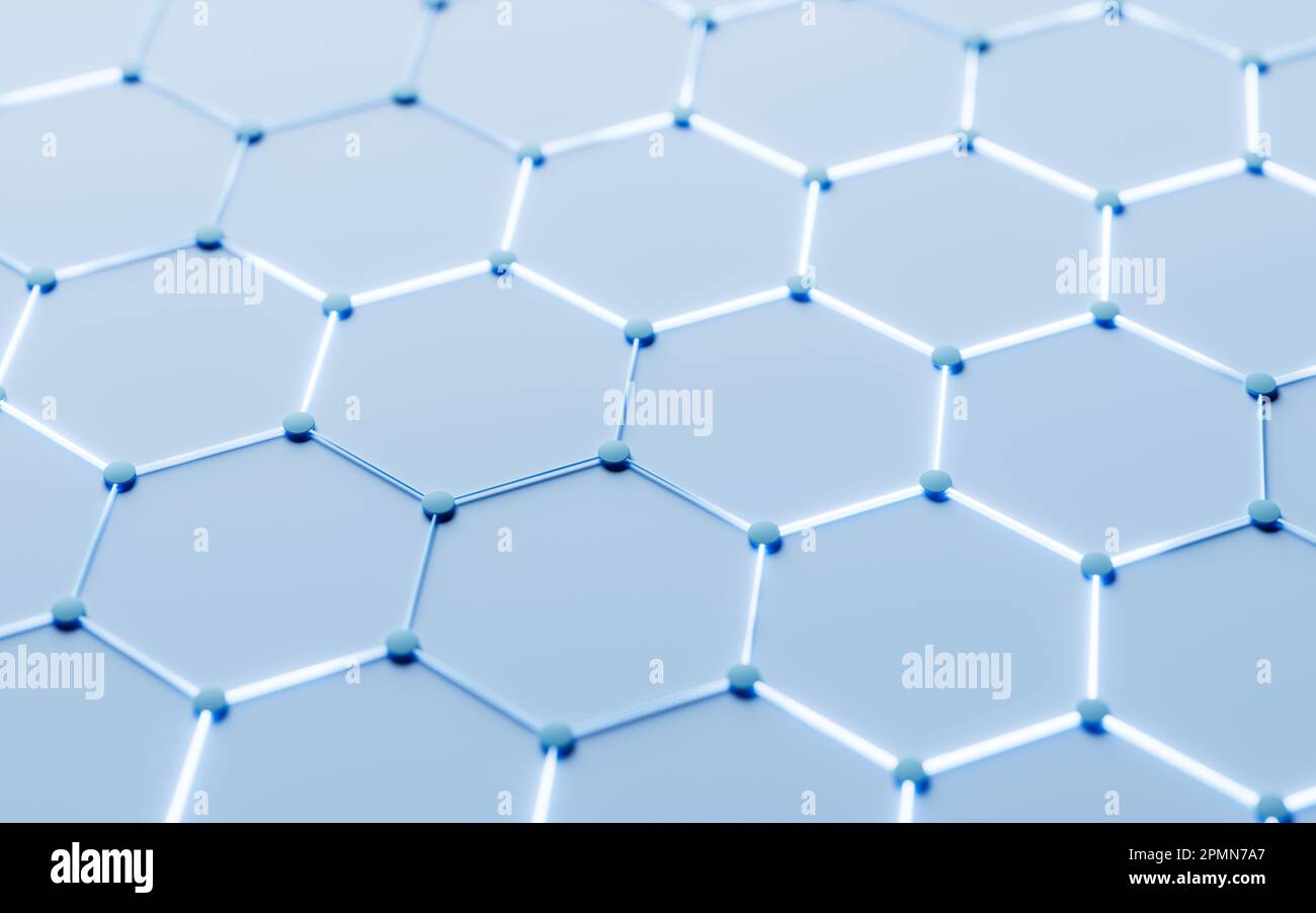 Hexagonal structure background, 3d rendering. Digital drawing Stock ...