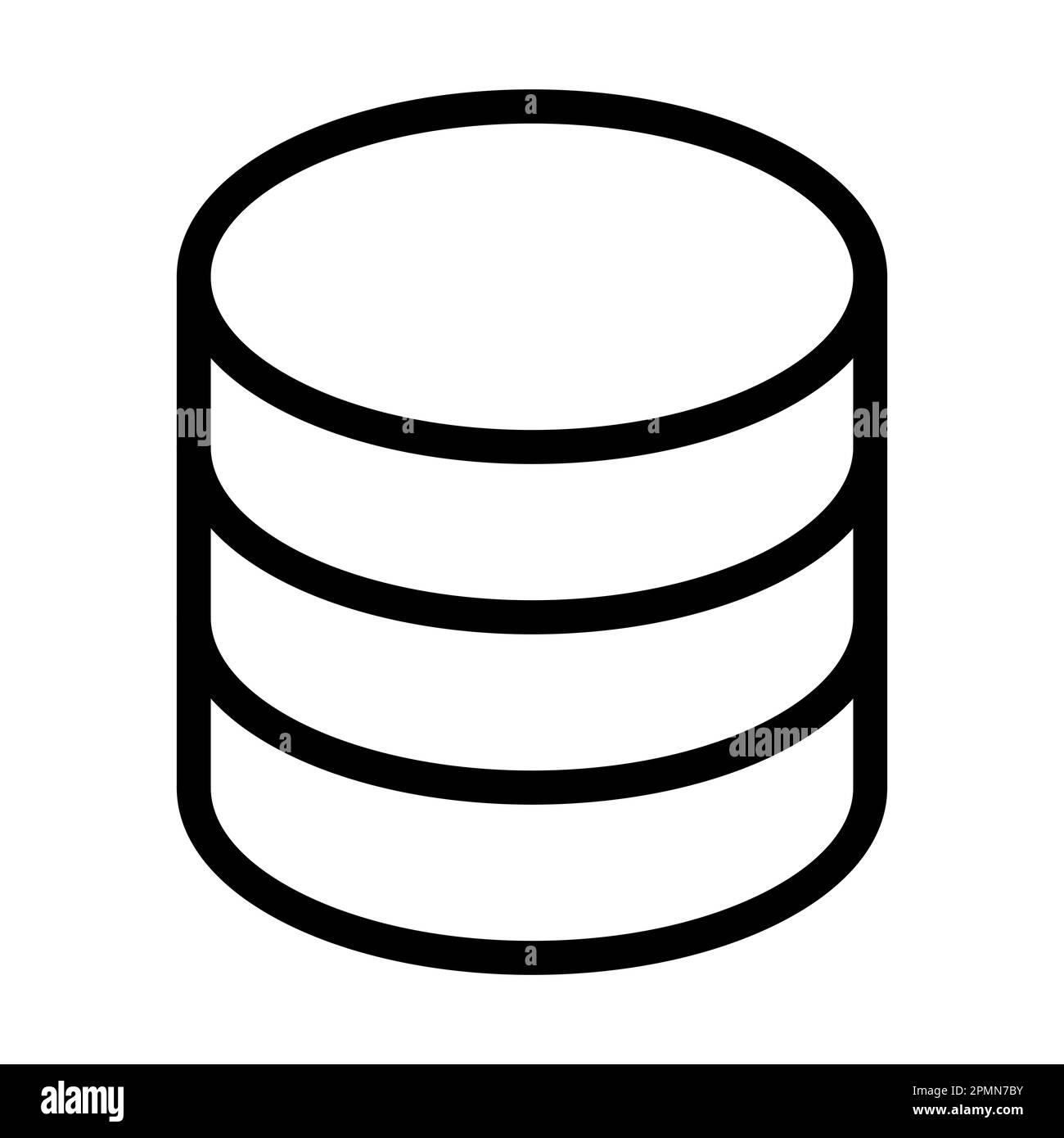 Database Vector Thick Line Icon For Personal And Commercial Use Stock ...