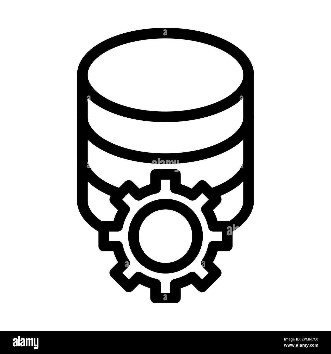 Database Management Vector Thick Line Icon For Personal And Commercial ...