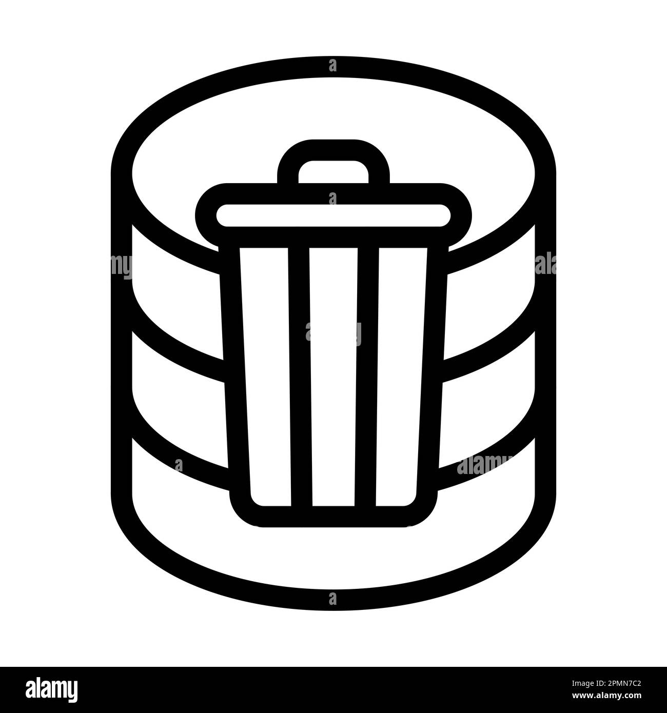 Delete Data Vector Thick Line Icon For Personal And Commercial Use ...