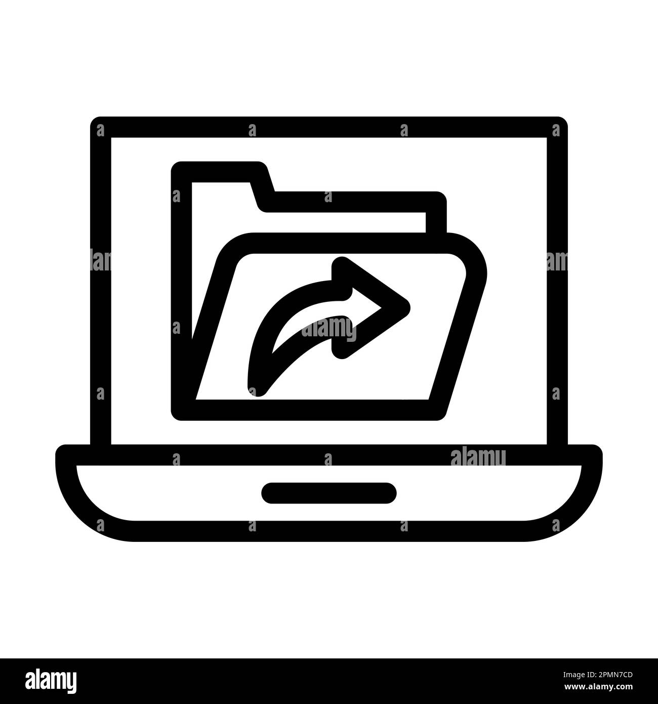 File Sharing Vector Thick Line Icon For Personal And Commercial Use ...