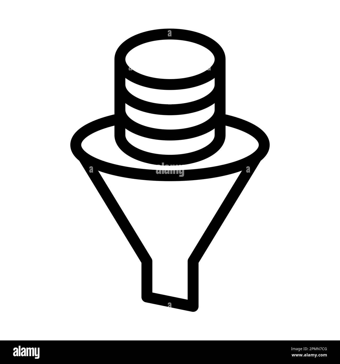 Filtering Data Vector Thick Line Icon For Personal And Commercial Use ...