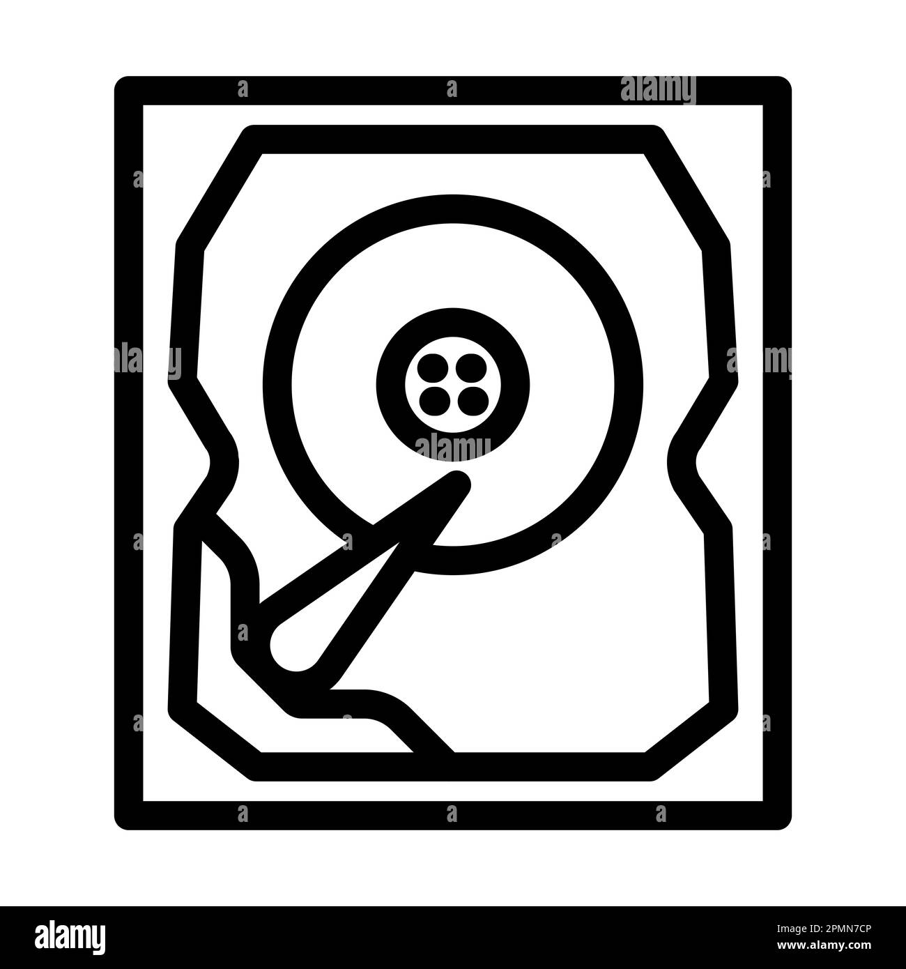 Hard Drive Vector Thick Line Icon For Personal And Commercial Use Stock ...