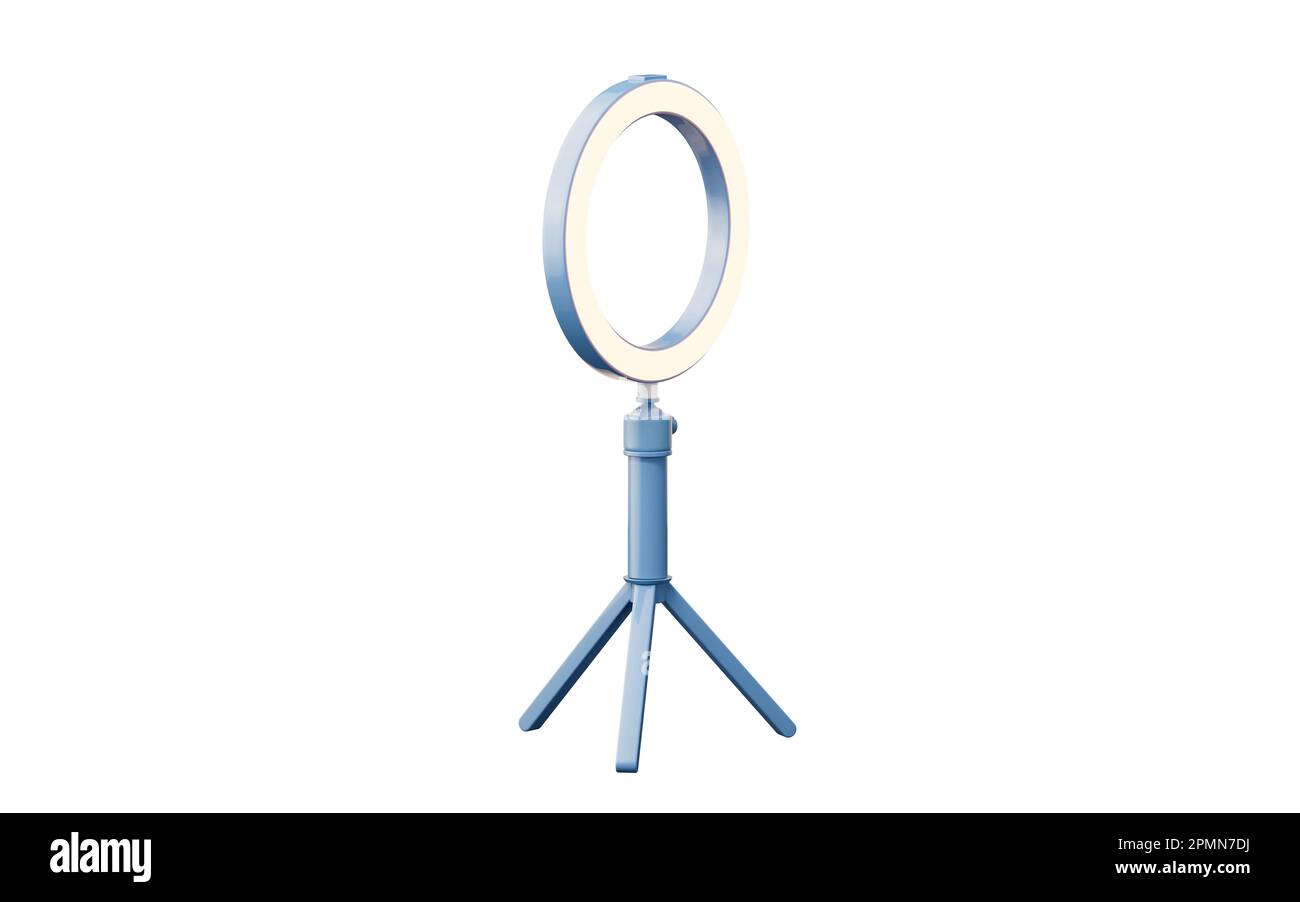 Ring fill light with 3d cartoon style, 3d rendering. Digital drawing ...