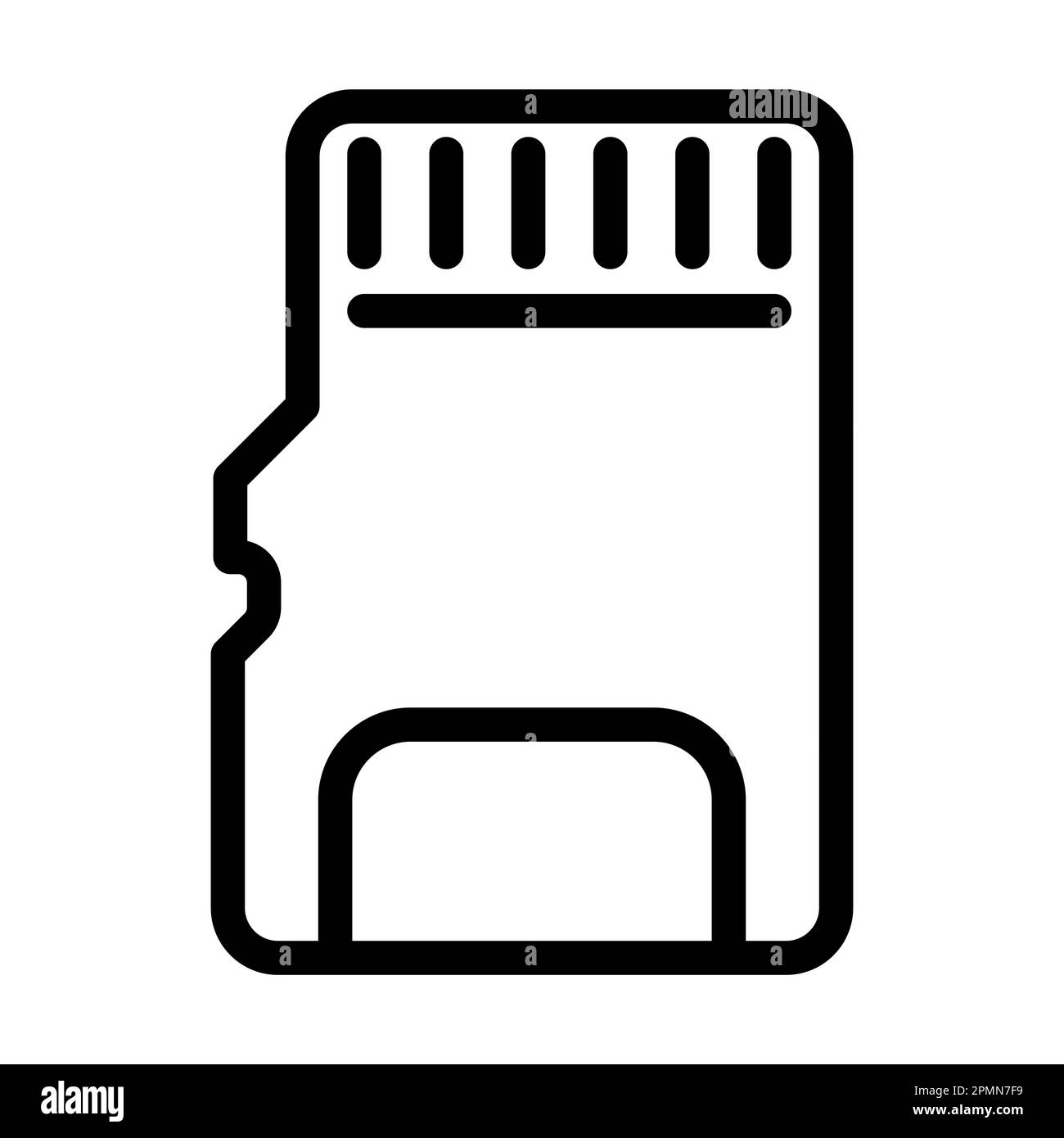 Sd Card Vector Thick Line Icon For Personal And Commercial Use Stock ...