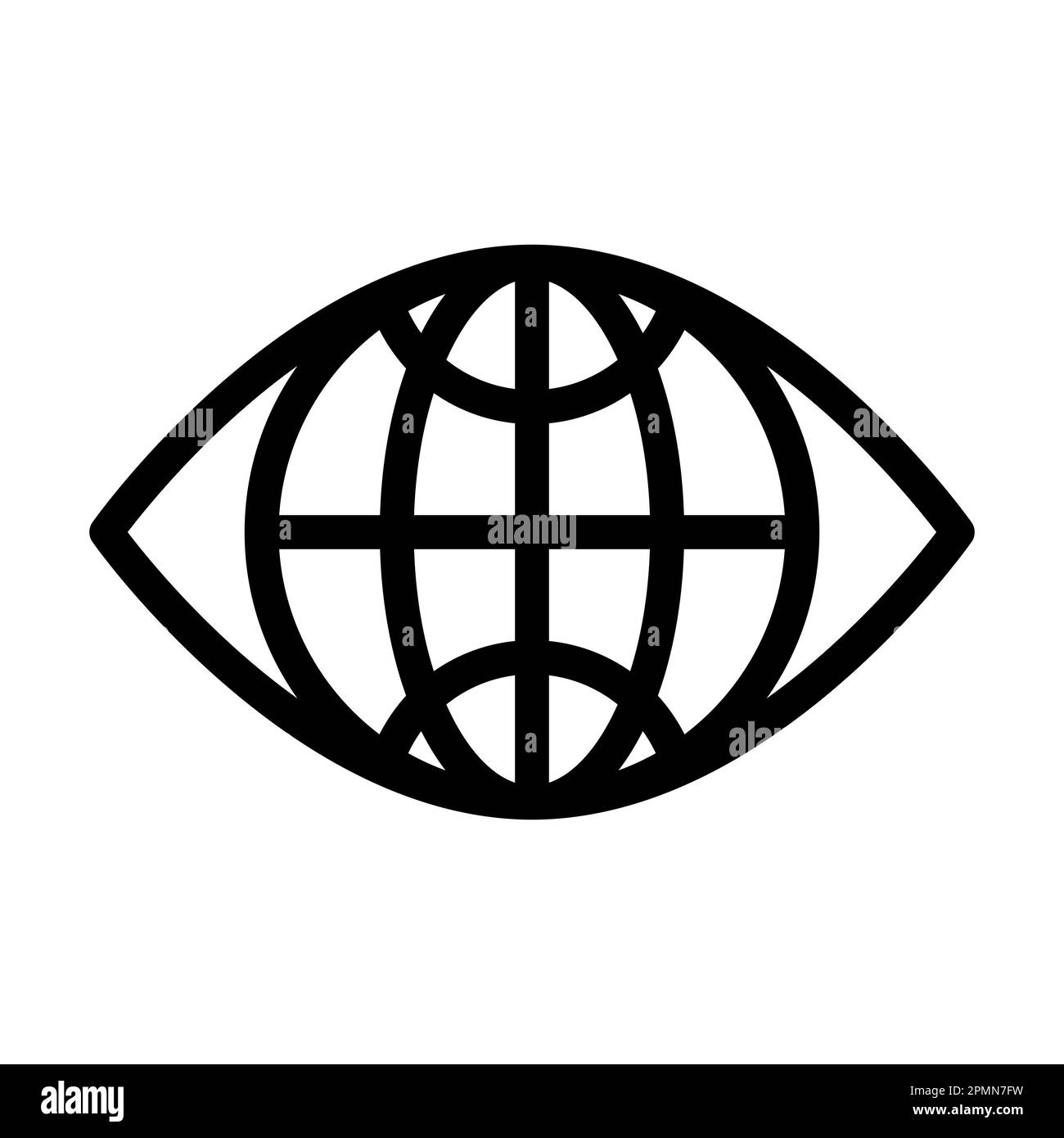 Wireless database vector thick line icon for personal and commer hi-res ...