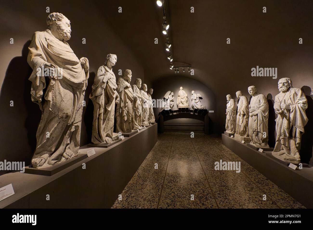 Museo dell'Opera Metropolitana del Duomo, Cathedral Museum with marble statues, altarpieces and ...