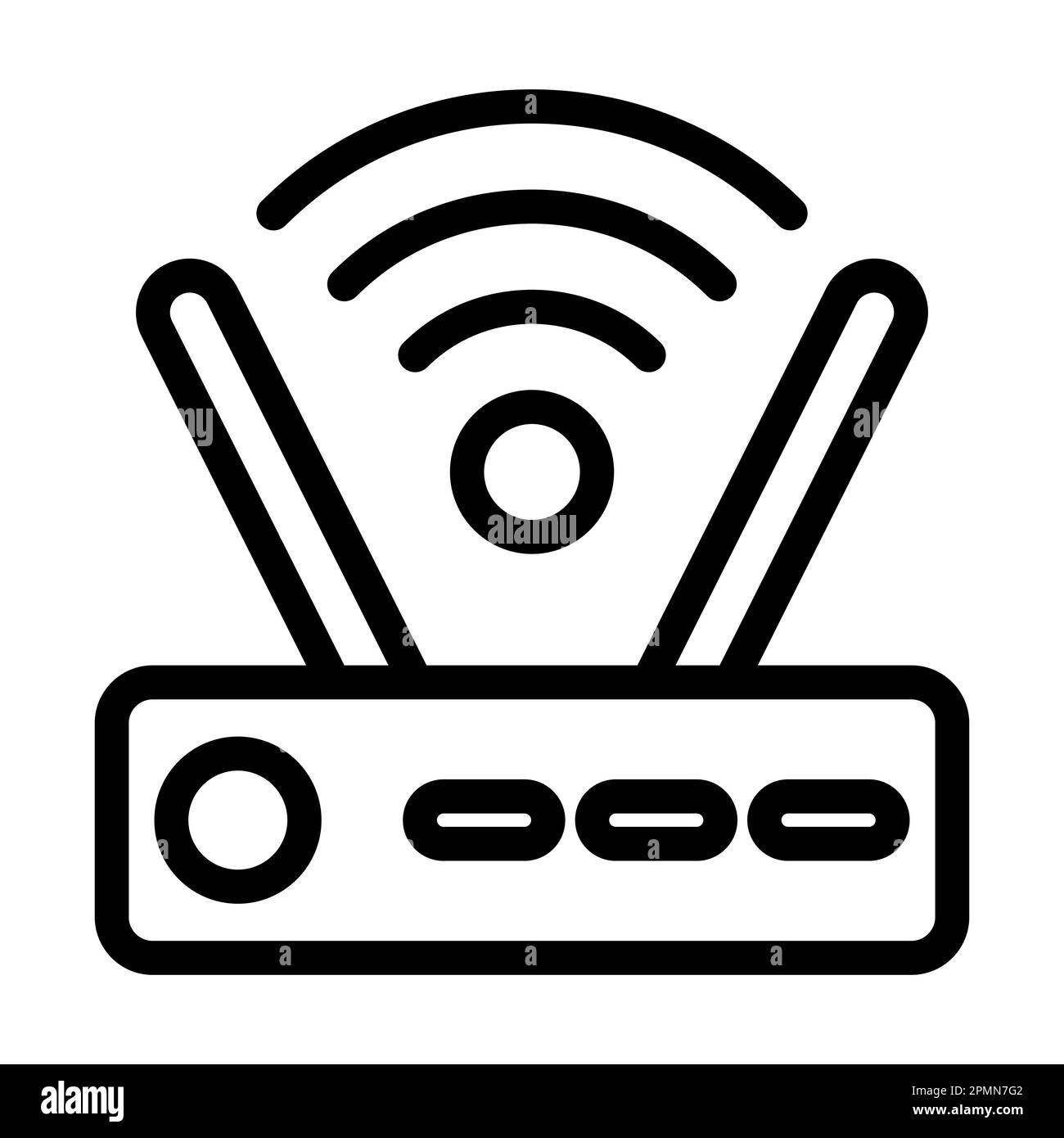 Wifi Router Vector Thick Line Icon For Personal And Commercial Use ...