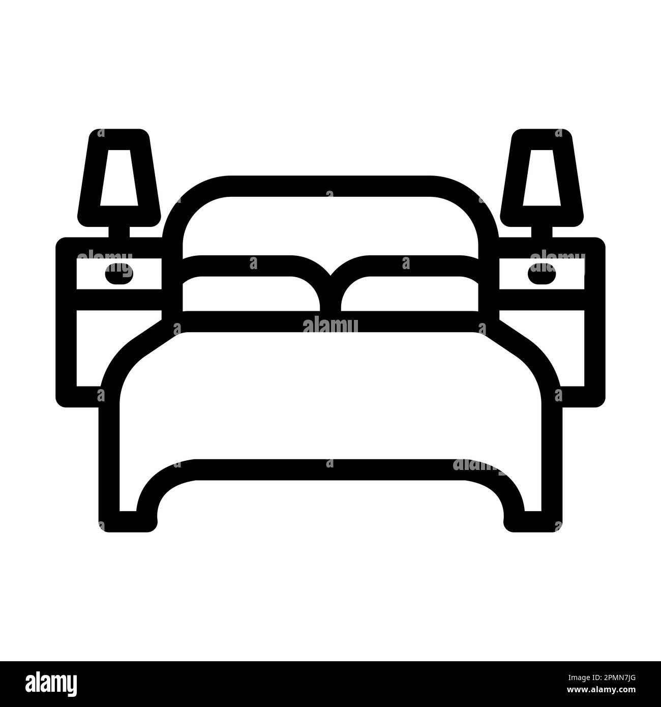Sunbed icon outline vector Cut Out Stock Images & Pictures - Alamy
