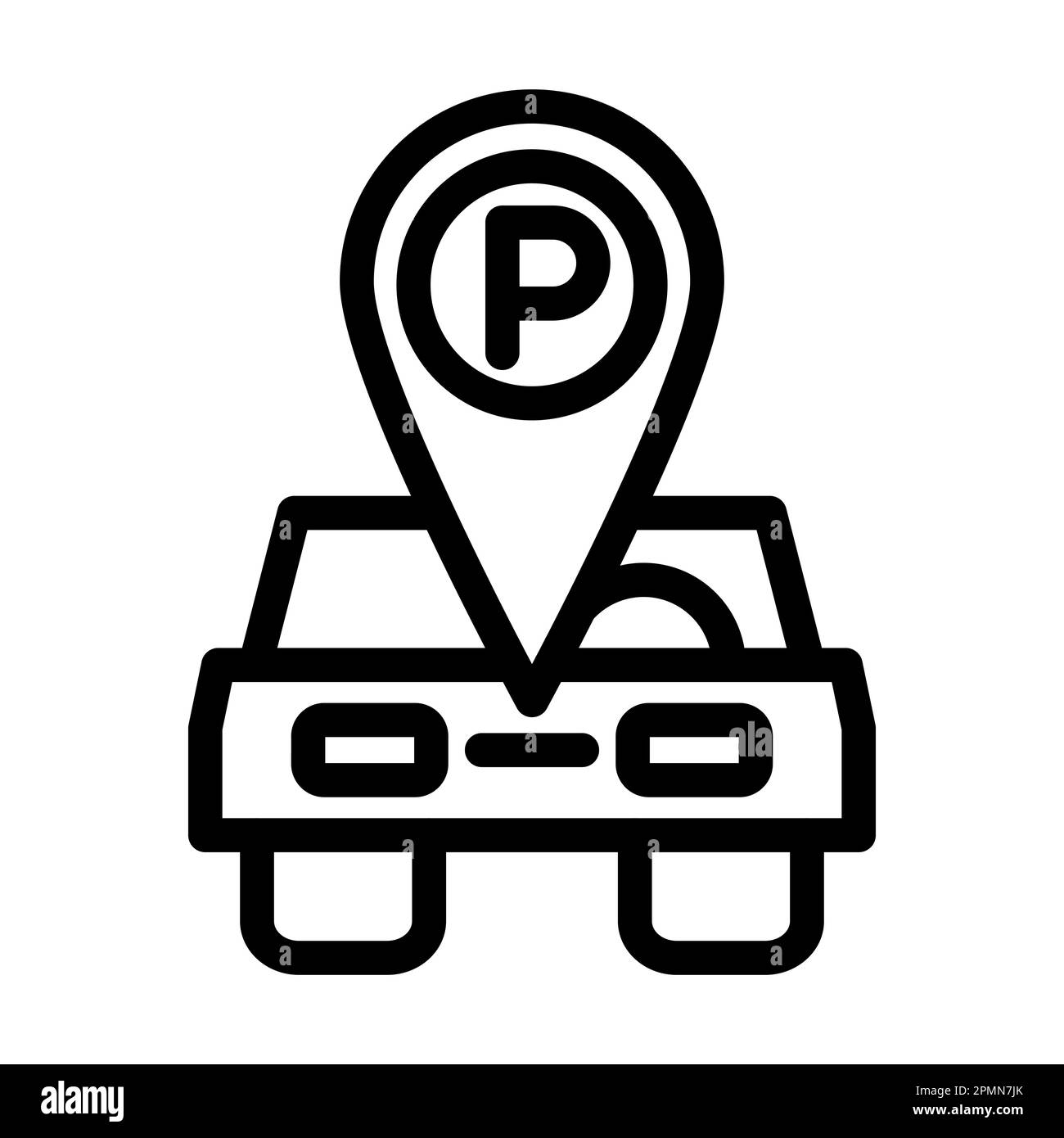 Parking Vector Thick Line Icon For Personal And Commercial Use Stock Photo - Alamy
