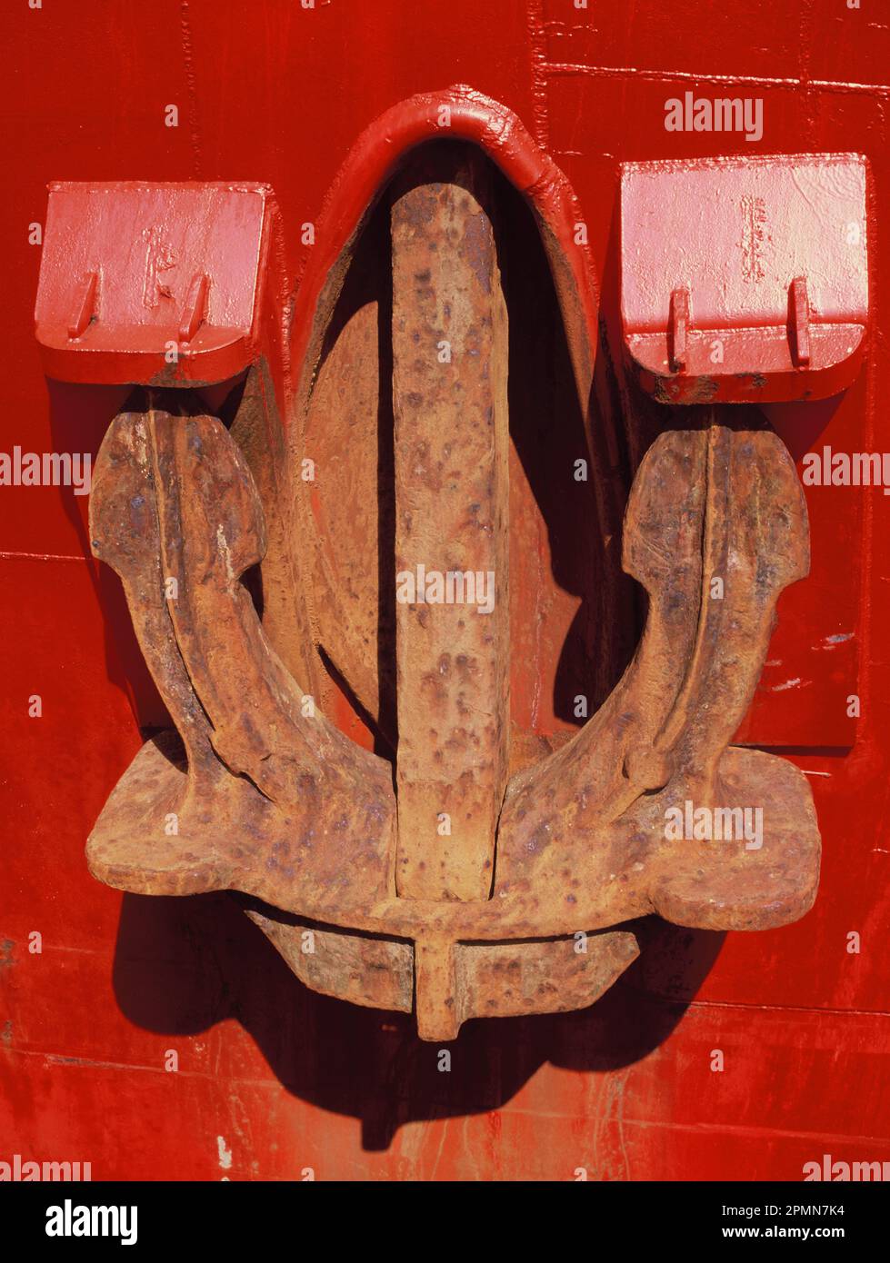 Machines. Transport. Commercial Shipping. Ship's anchor Stock Photo - Alamy