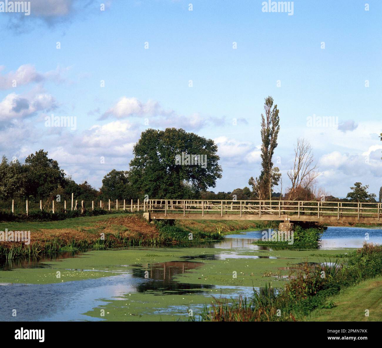 England. Somerset. Footbridge over River Tone Stock Photo - Alamy