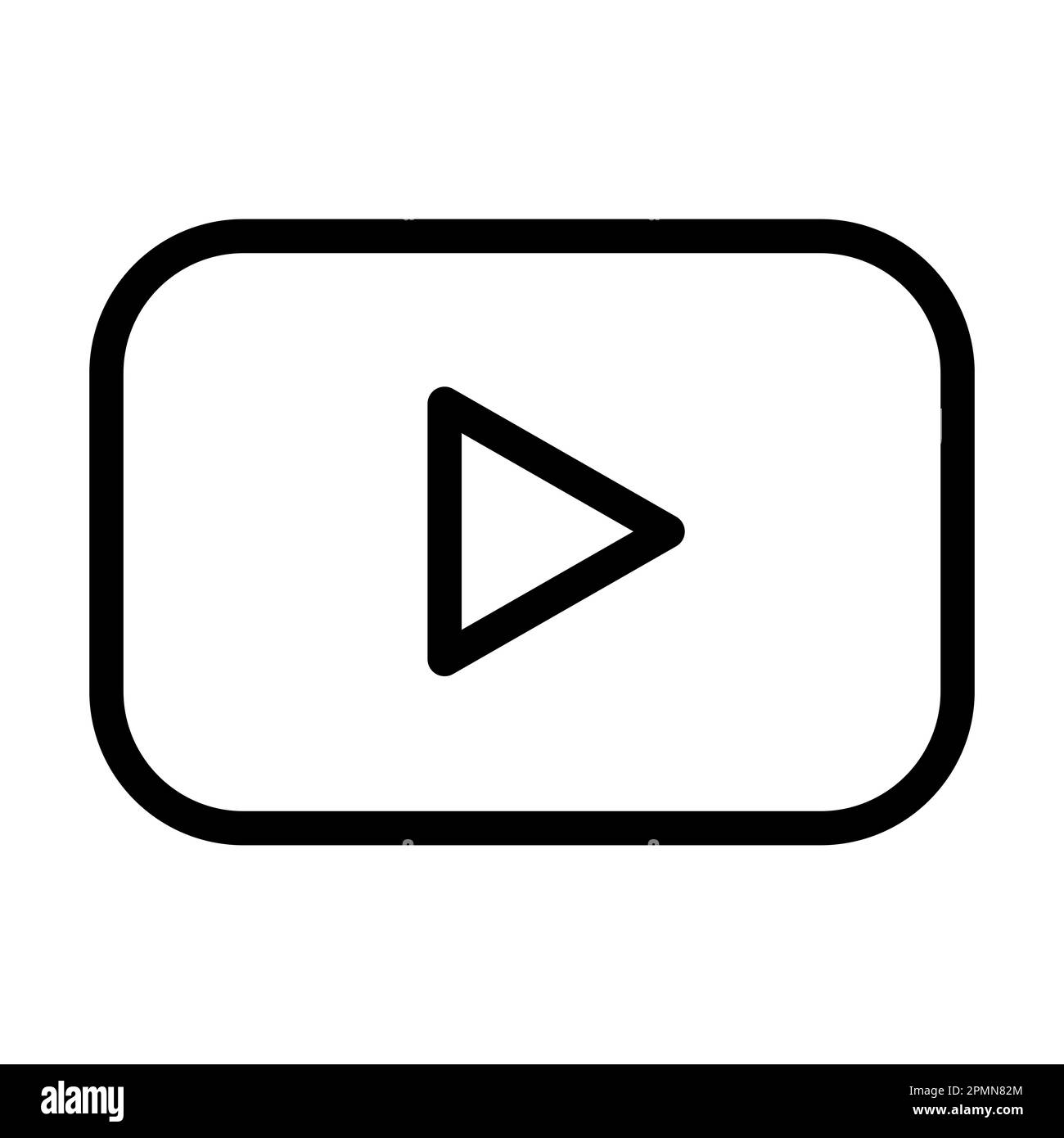 Youtube Vector Thick Line Icon For Personal And Commercial Use Stock Photo - Alamy