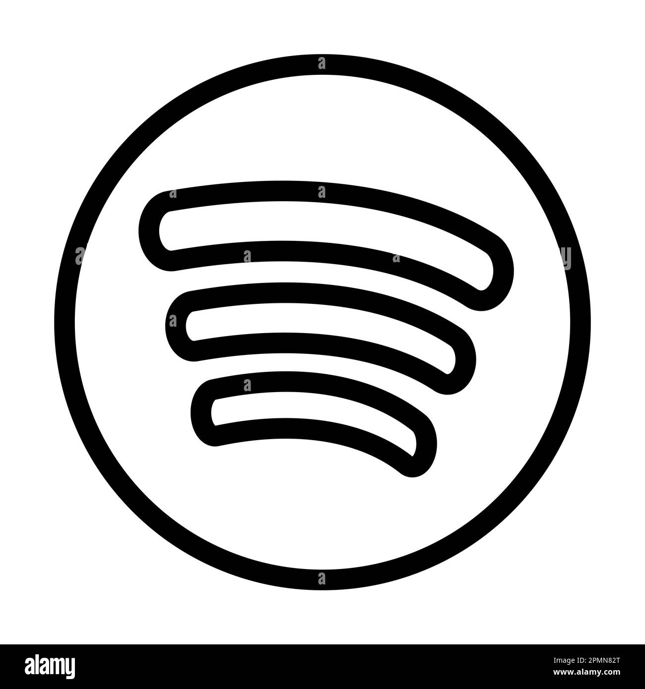 Spotify Vector Thick Line Icon For Personal And Commercial Use Stock ...