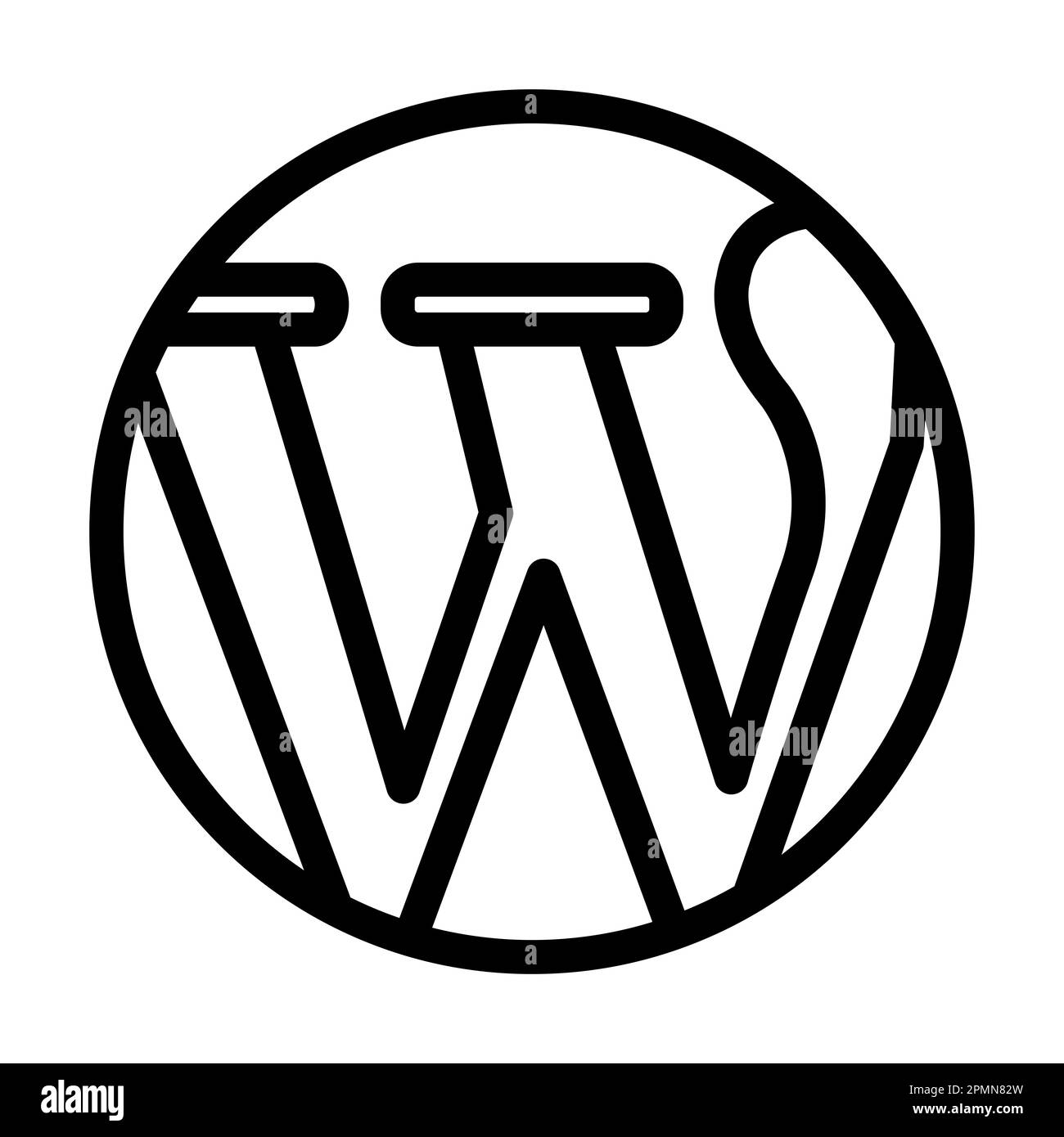 Wordpress Vector Thick Line Icon For Personal And Commercial Use Stock ...