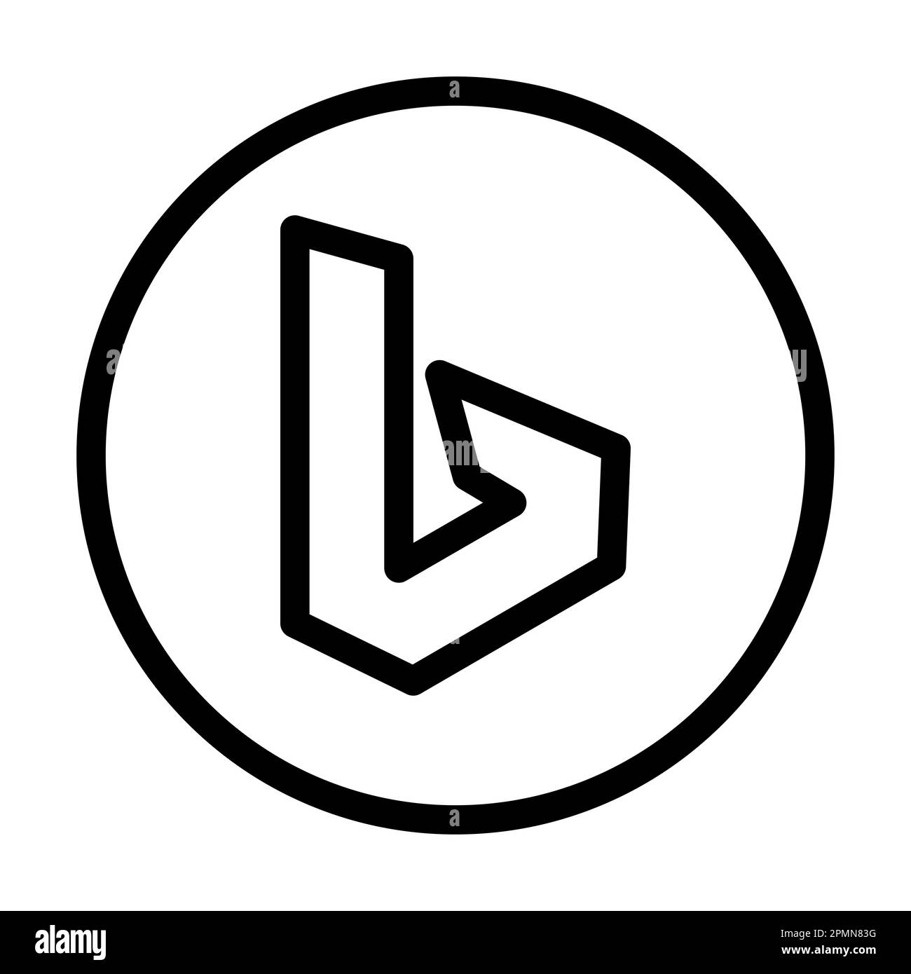 Bing Vector Thick Line Icon For Personal And Commercial Use Stock Photo - Alamy
