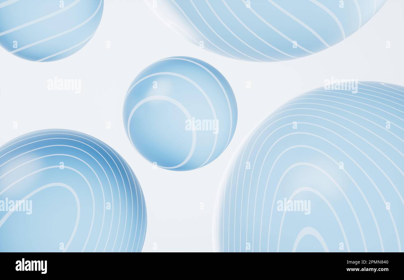 Transparent glass sphere background, 3d rendering. Digital drawing ...