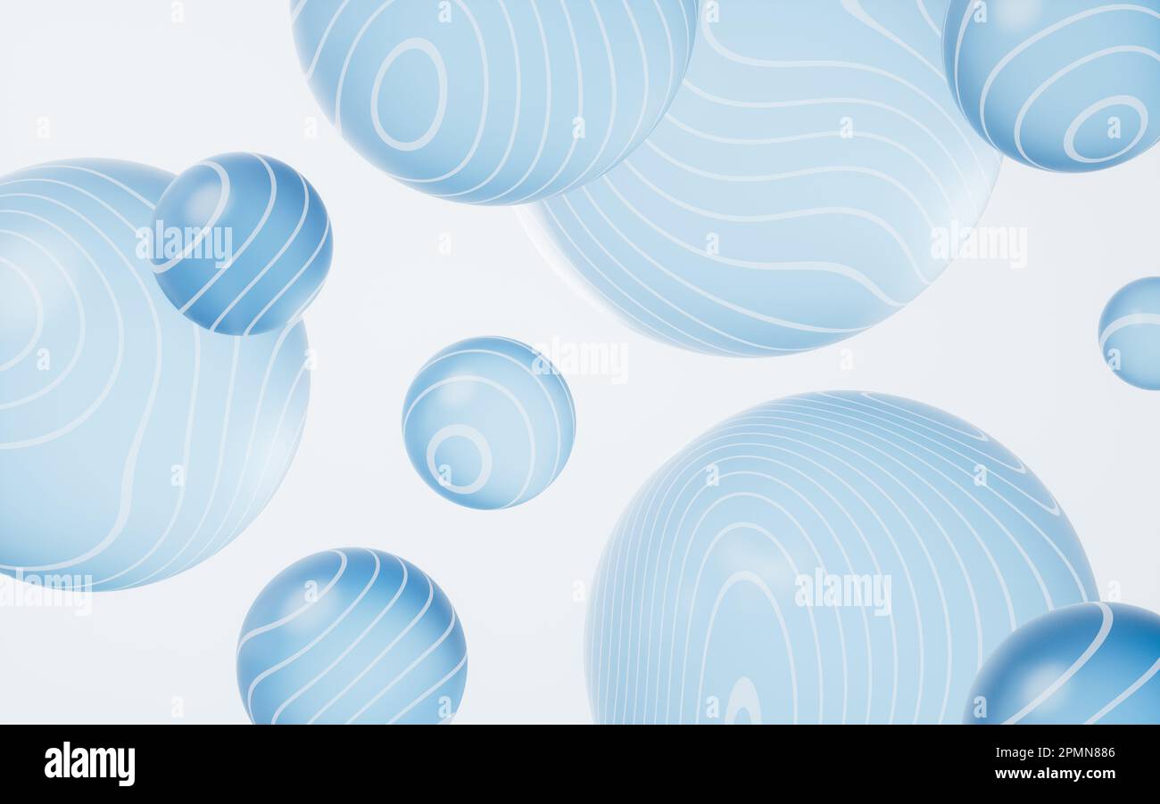 Transparent glass sphere background, 3d rendering. Digital drawing ...