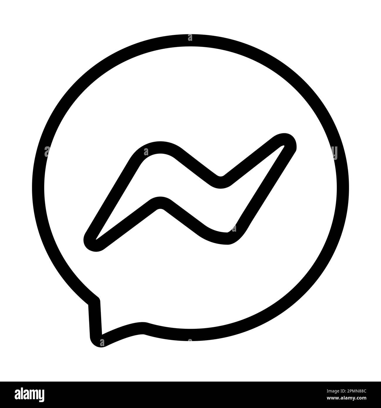 Messenger Vector Thick Line Icon For Personal And Commercial Use Stock ...