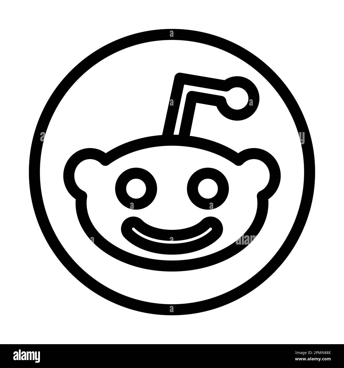 Reddit Vector Thick Line Icon For Personal And Commercial Use Stock ...