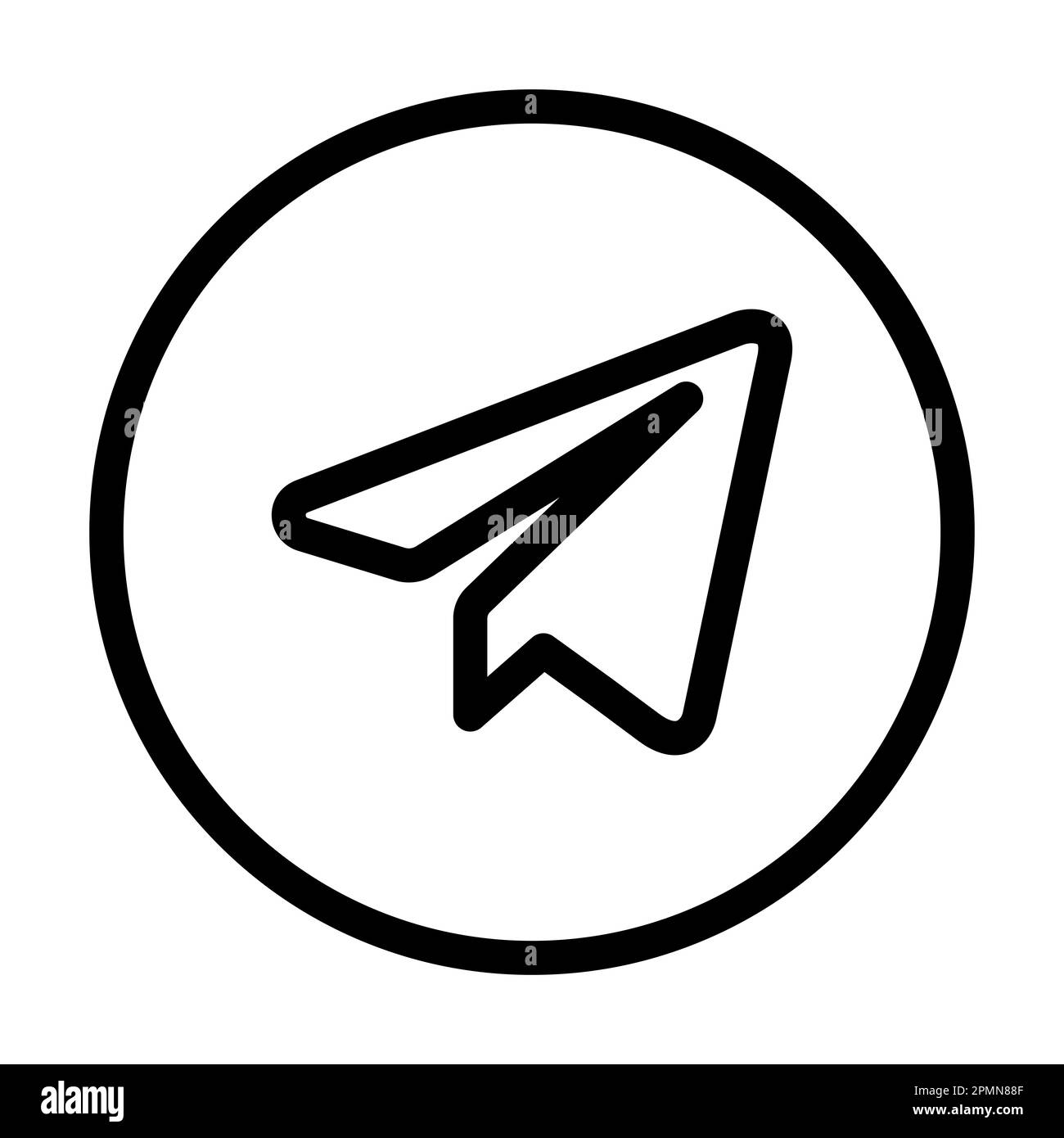 Telegram Vector Thick Line Icon For Personal And Commercial Use Stock ...