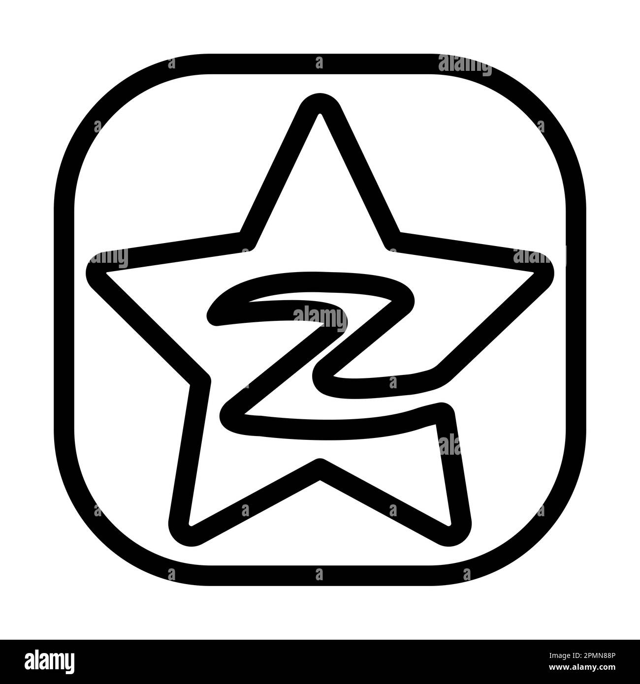 Qzone Vector Thick Line Icon For Personal And Commercial Use Stock Photo - Alamy
