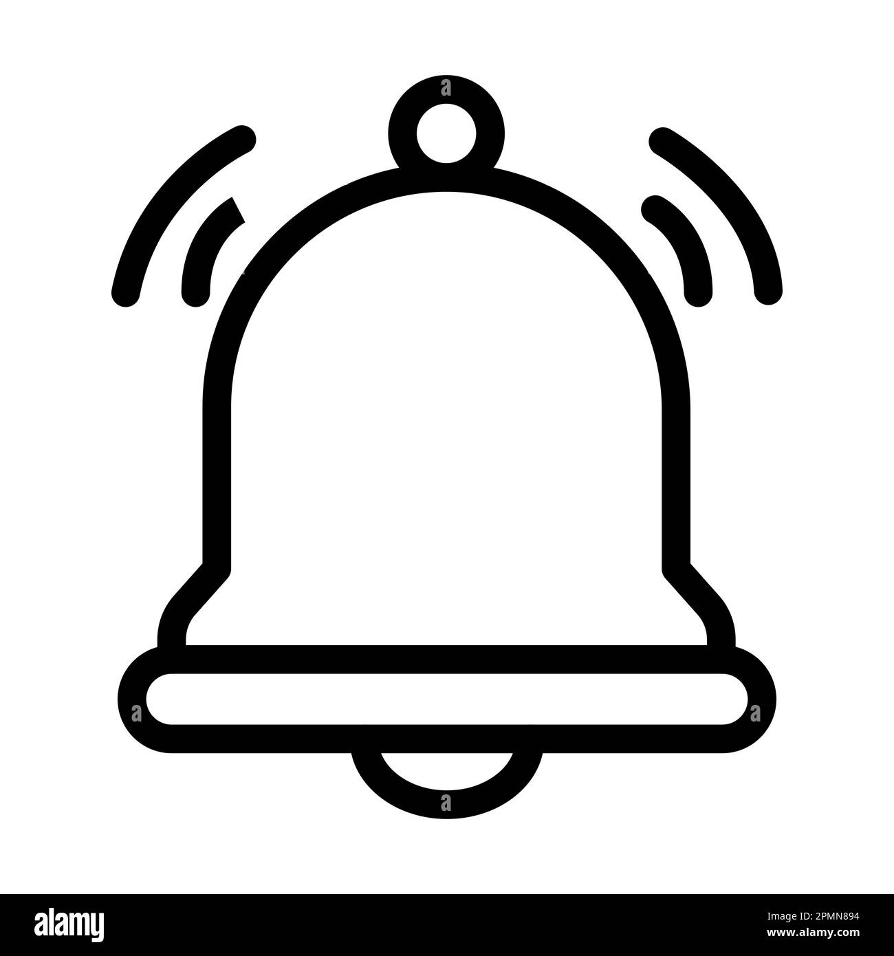 Notification Vector Thick Line Icon For Personal And Commercial Use ...